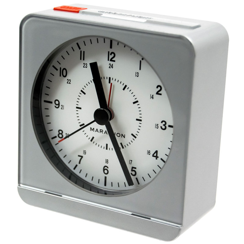 Marathon Watch Company Desk Analog Quartz Alarm Tabletop Clock ...