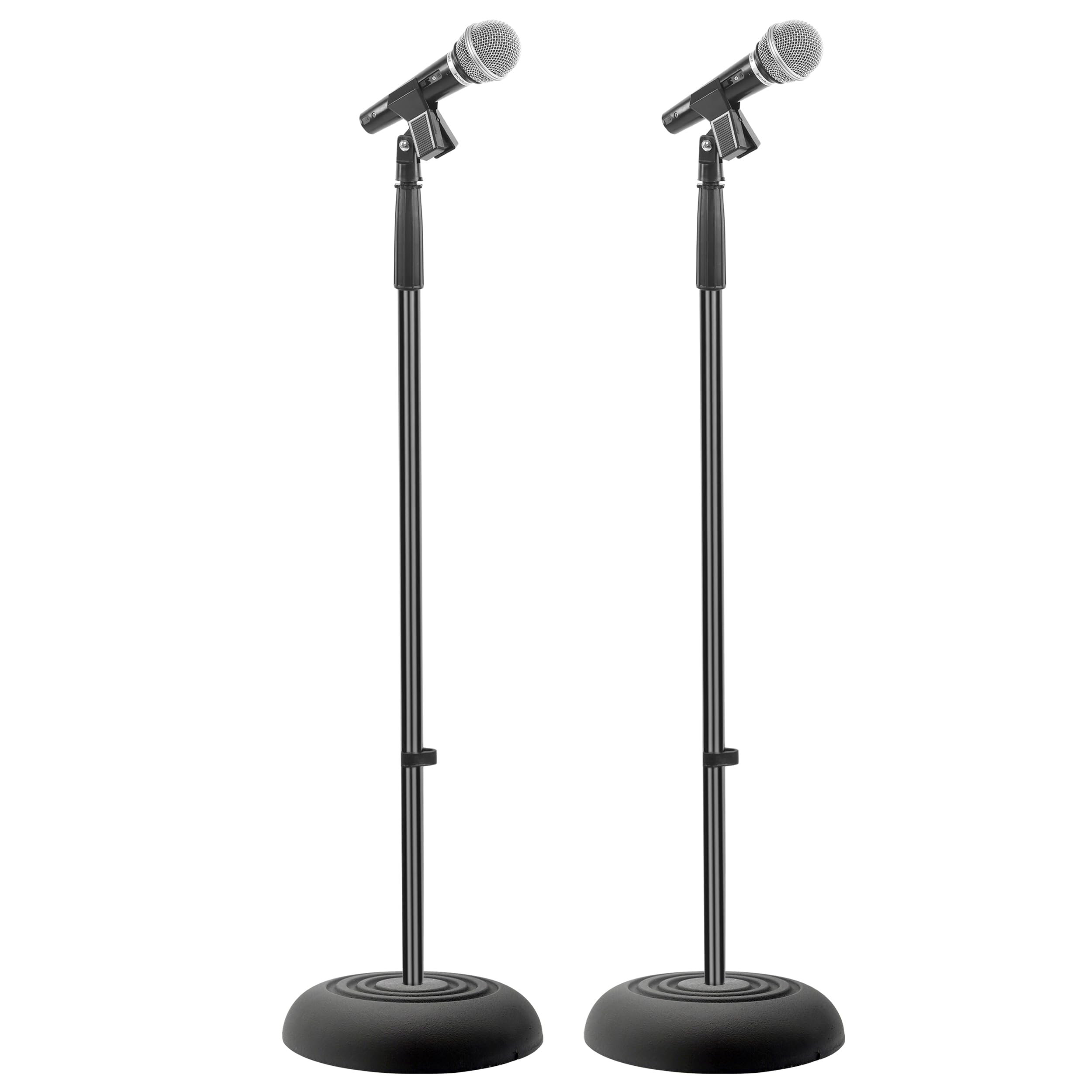 COAHAHA Adjustable Microphone Stand Pair - Lightweight Steel, 2.8 To 5 ...