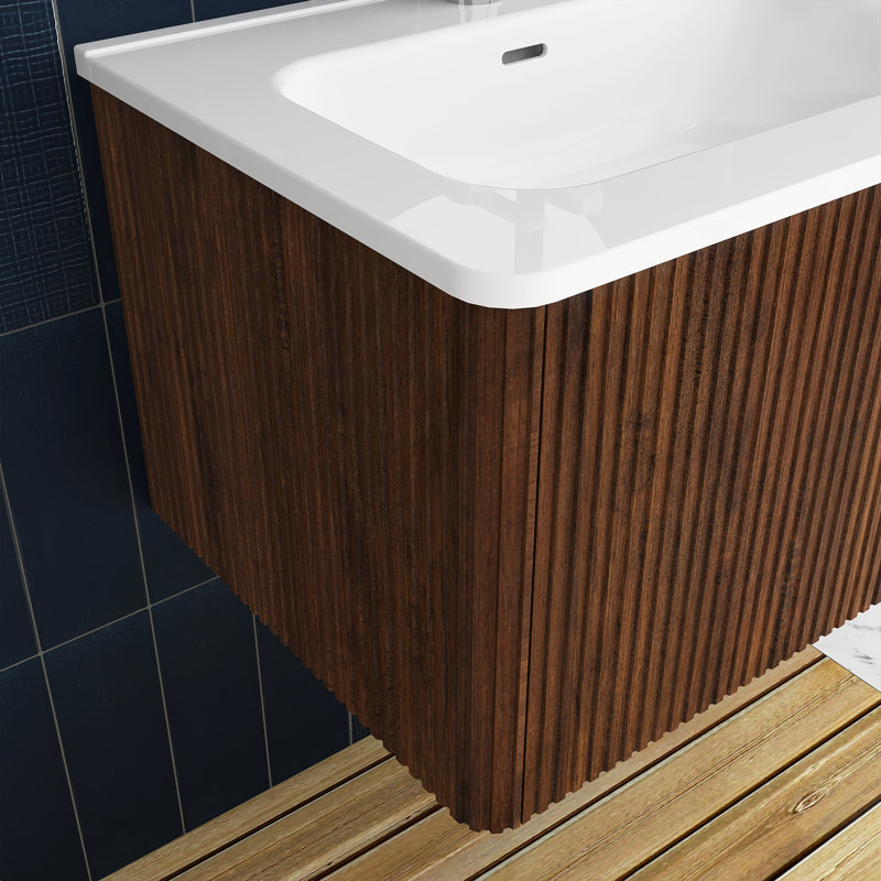 Ebern Designs Taiyah 24'' Wall Mounted Single Bathroom Vanity with ...