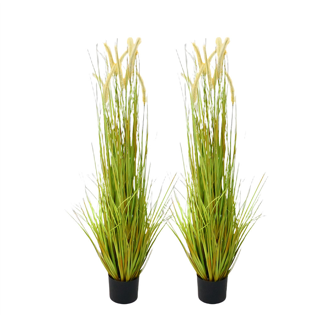 Primrue 4ft Artificial Grass Plants, Fake Plant Foxtail Grass Pampas Grass Plants, For Home ...