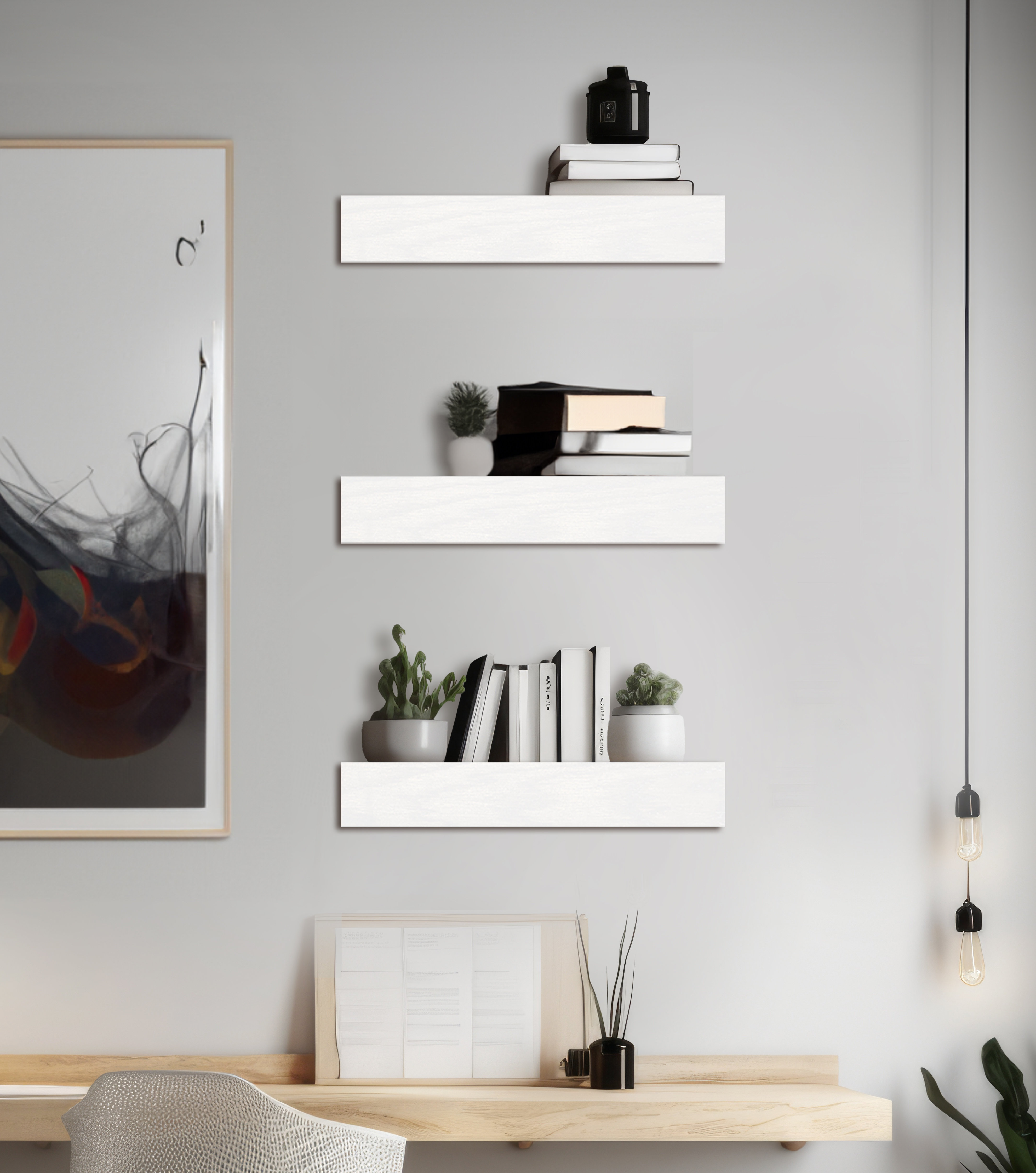 Rayne Mirrors Oak Solid Wood Floating Shelf - Wayfair Canada