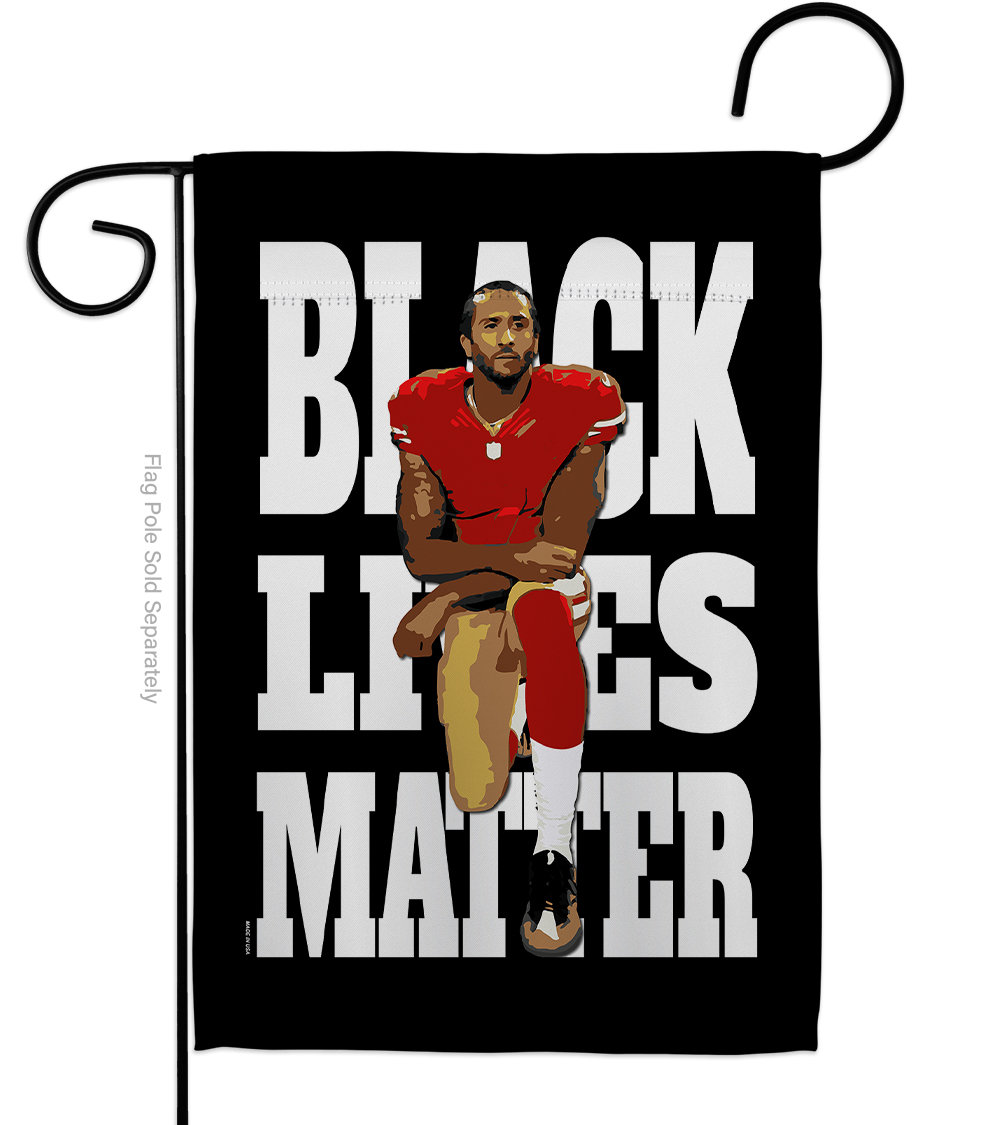 Ornament Collection Drapeau de jardin à 2 faces anti-racisme noir 40 po ...