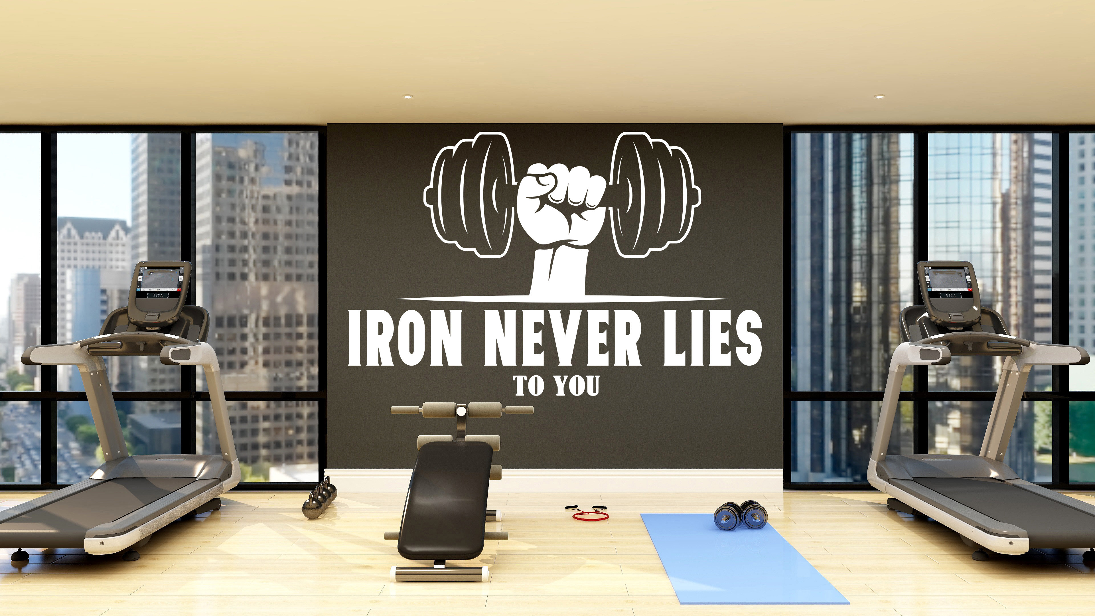 Trinx Gym Wall Decals Fitness Wall Art Decor Crossfit Wall Decal ...