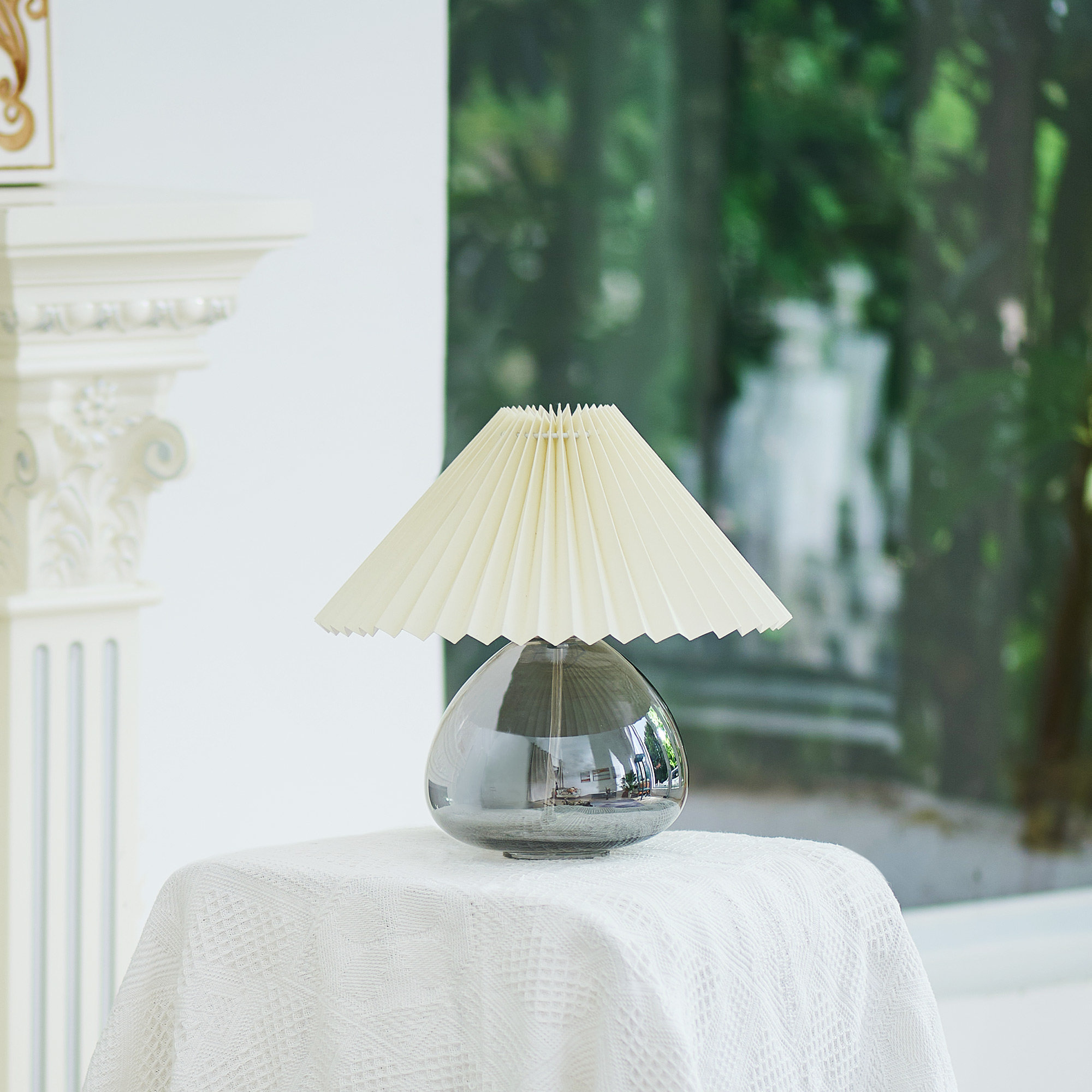 Beachcrest Home™ Carmella Glass Desk Lamp & Reviews | Wayfair