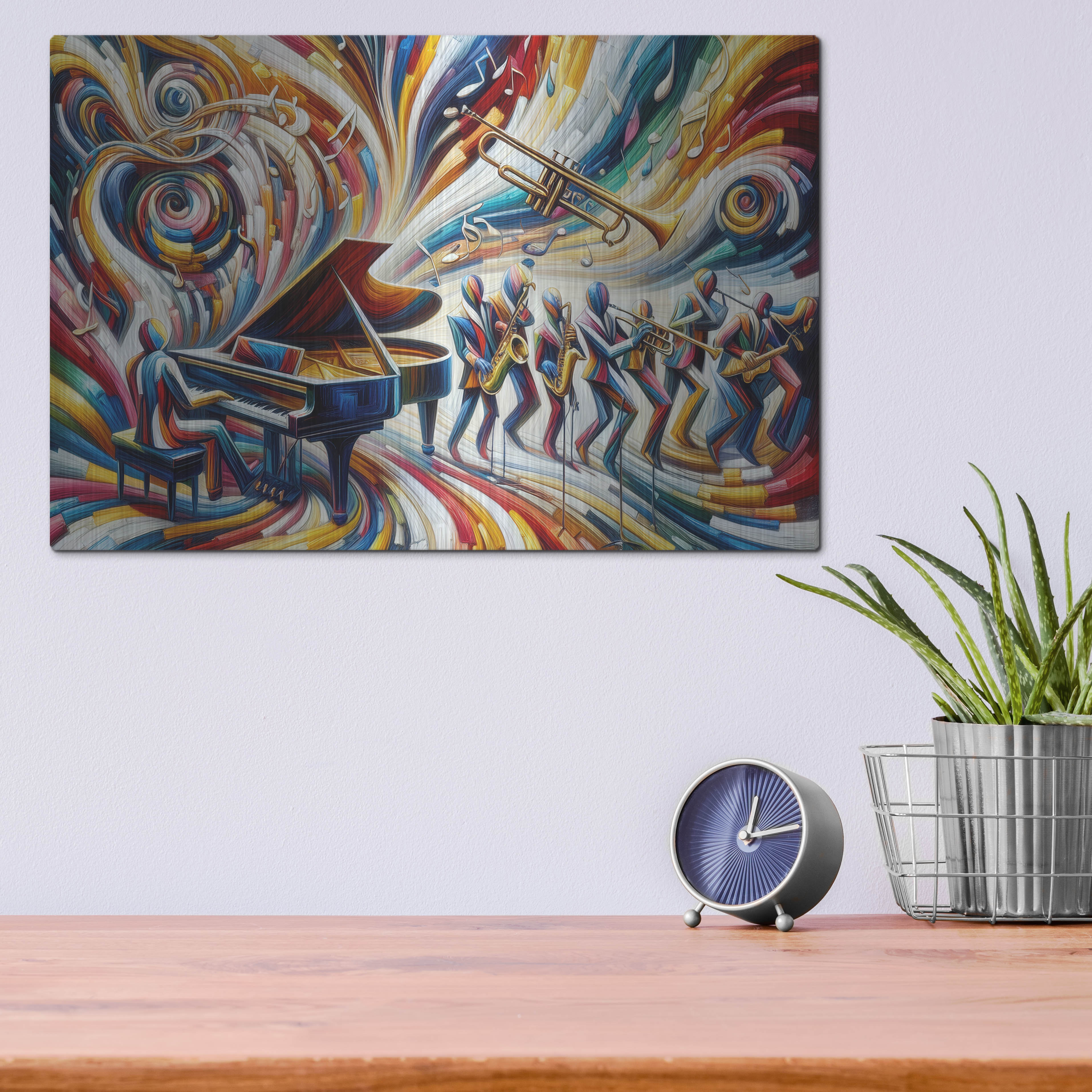 Wrought Studio™ 'Jazzplotion' by Rich Monet Metal Wall Art | Wayfair