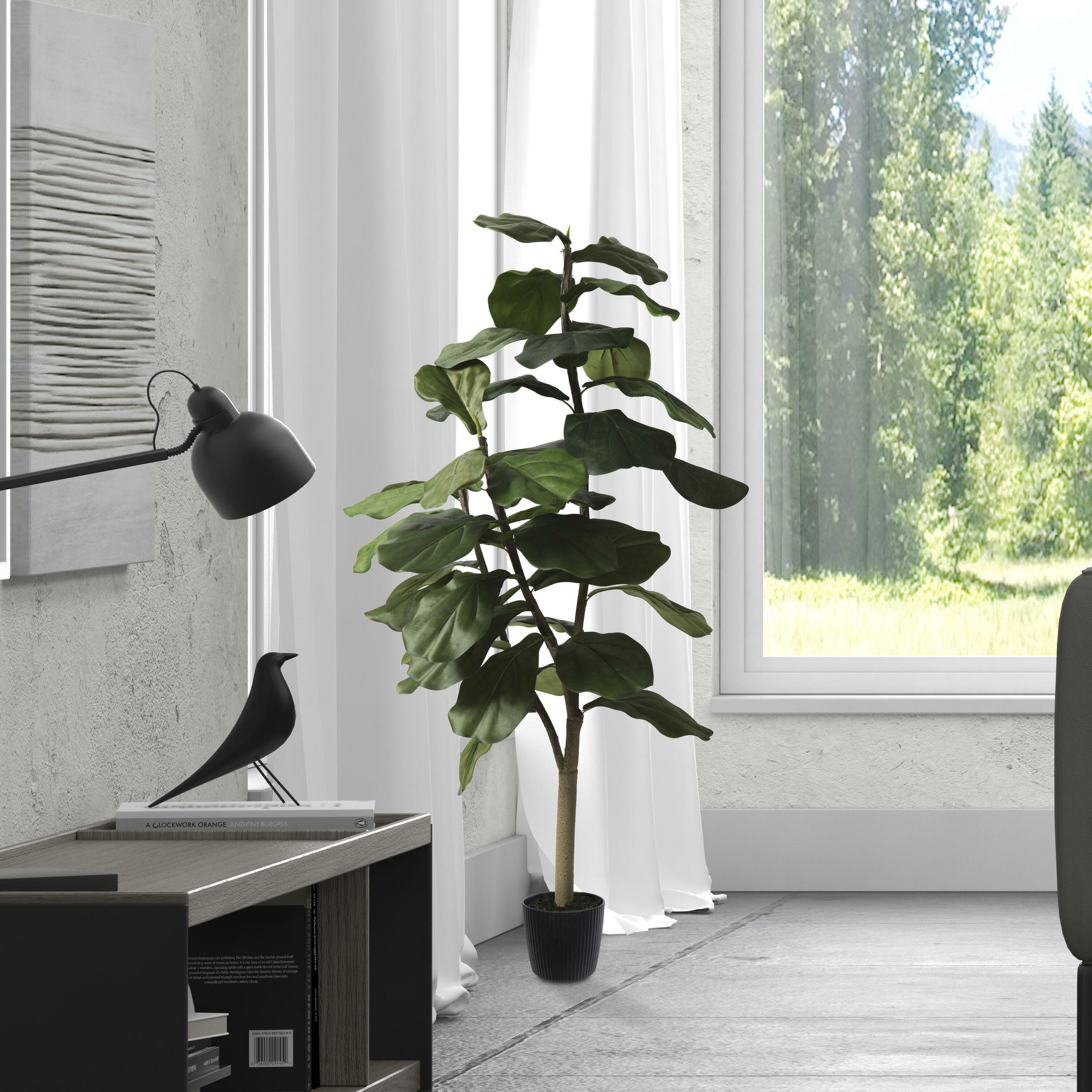 Bay Isle Home™ Artificial Potted Fiddle Tree. & Reviews | Wayfair