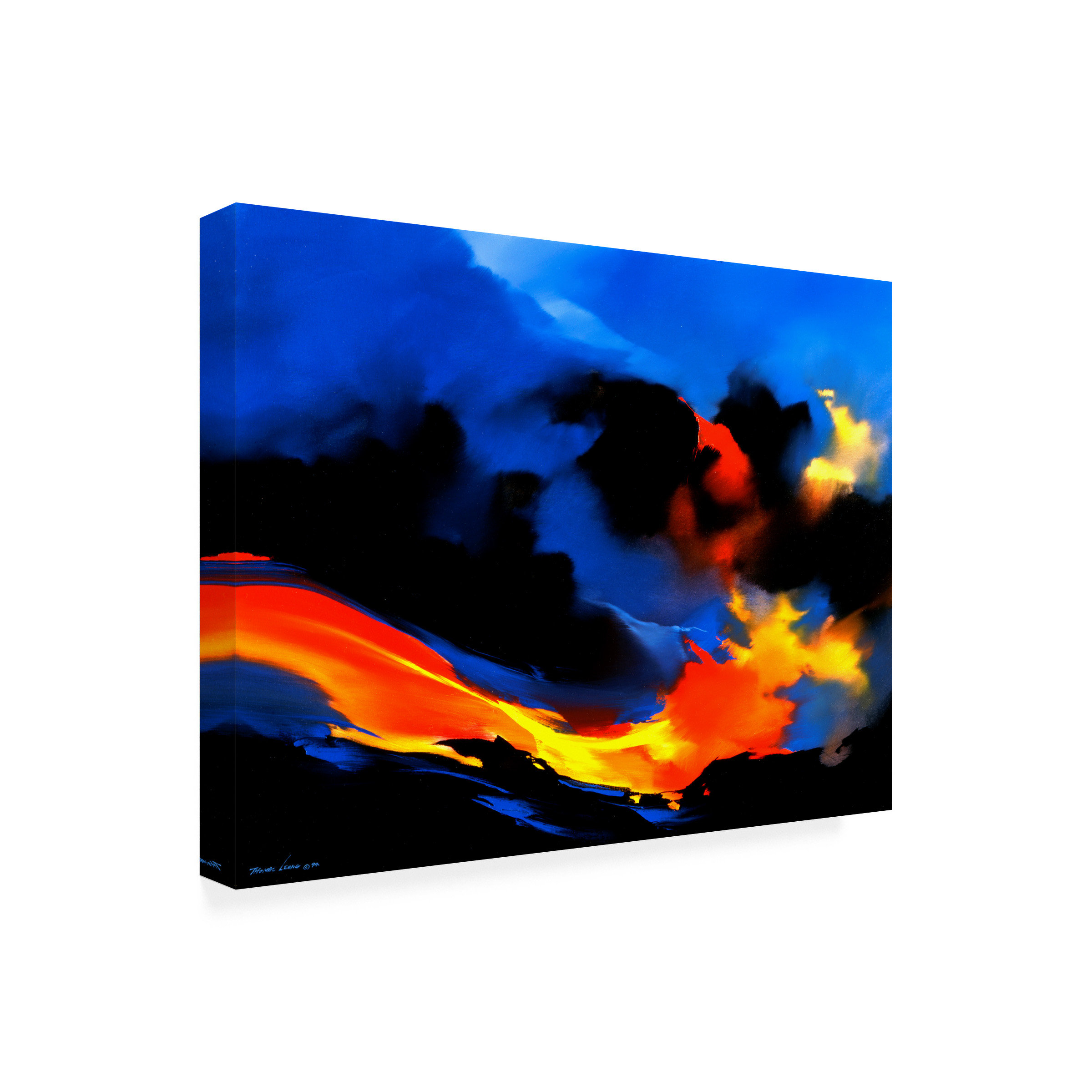 Wrought Studio™ Thomas Leung Fire Surf Canvas Art | Wayfair