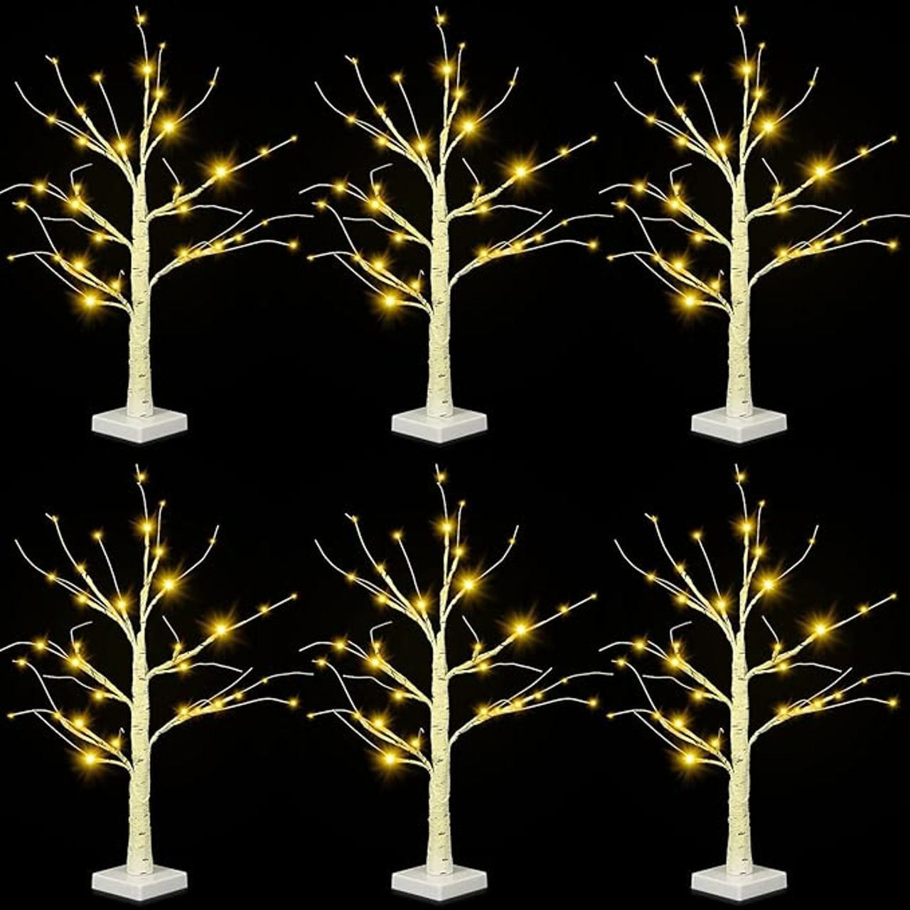 The Holiday Aisle® Tuanse Easter Decorations, Set Of 6 White Birch Tree ...