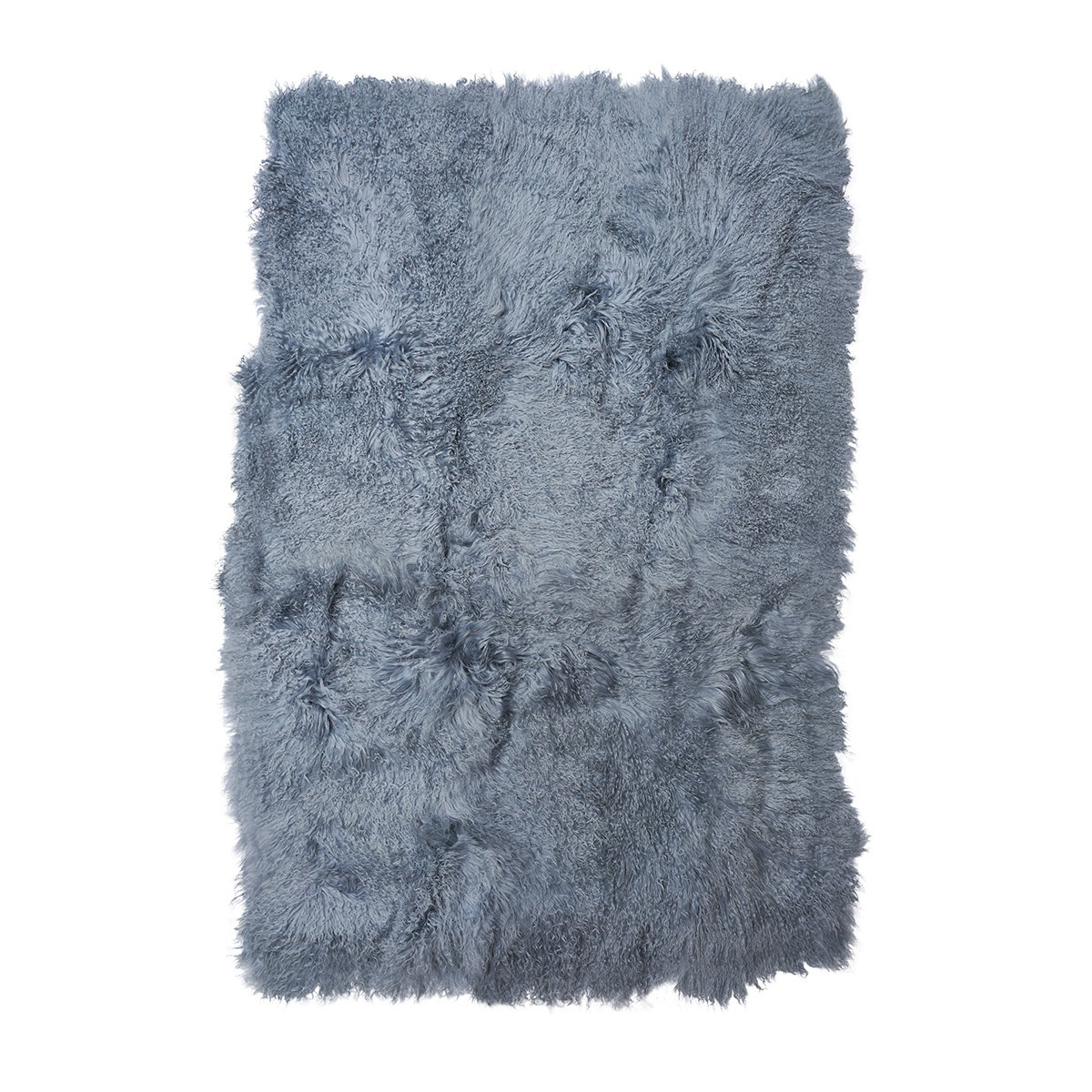 Trophy Room Stuff Handmade Sheepskin Steel Blue Rug | Wayfair