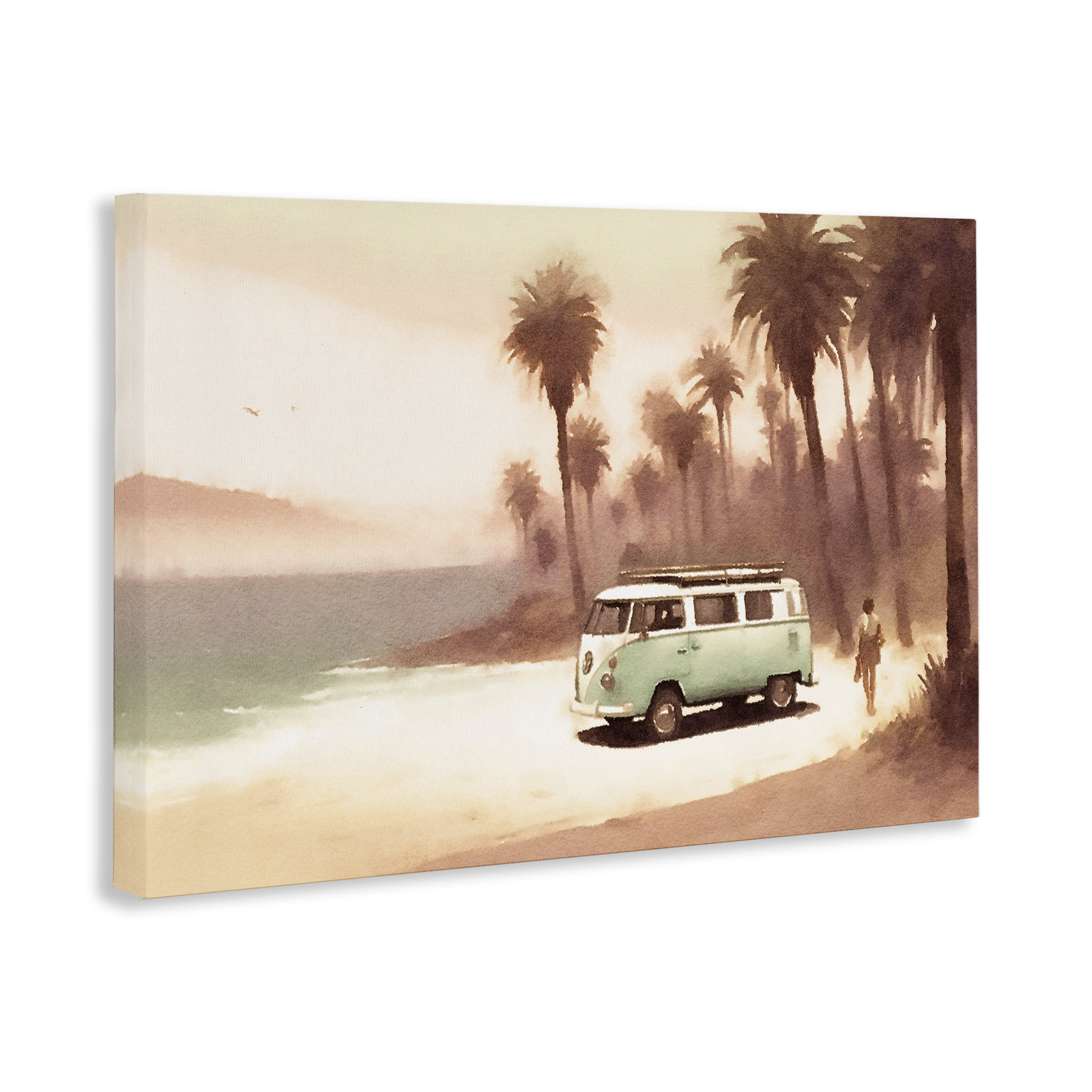 Bay Isle Home™ Peaceful Beach Travel Van Canvas Wall Art by Noah Bay ...