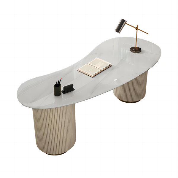 Hokku Designs Yushica Curved Writing Desk | Wayfair