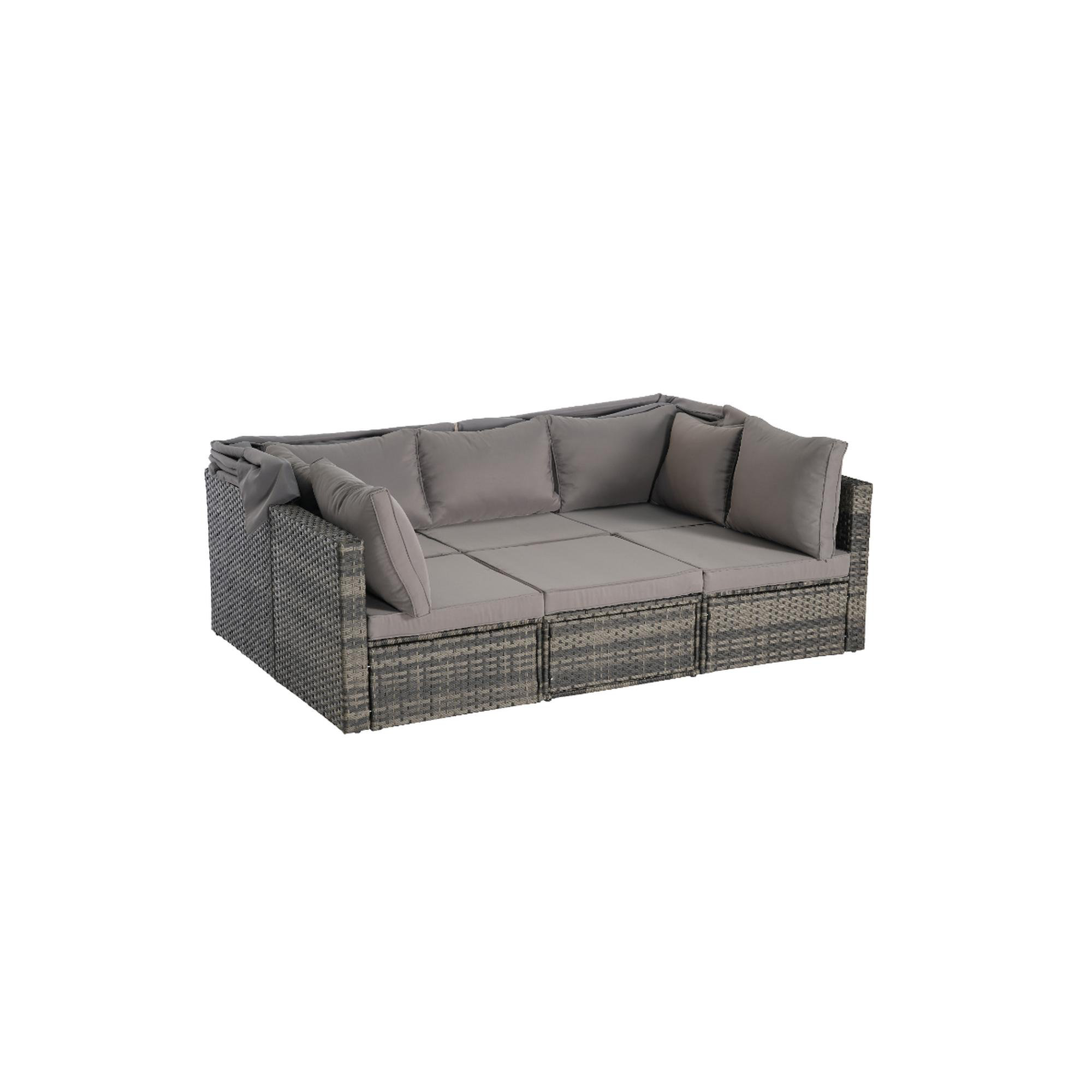 Latitude Run® Outdoor sectional daybed with canopy | Wayfair