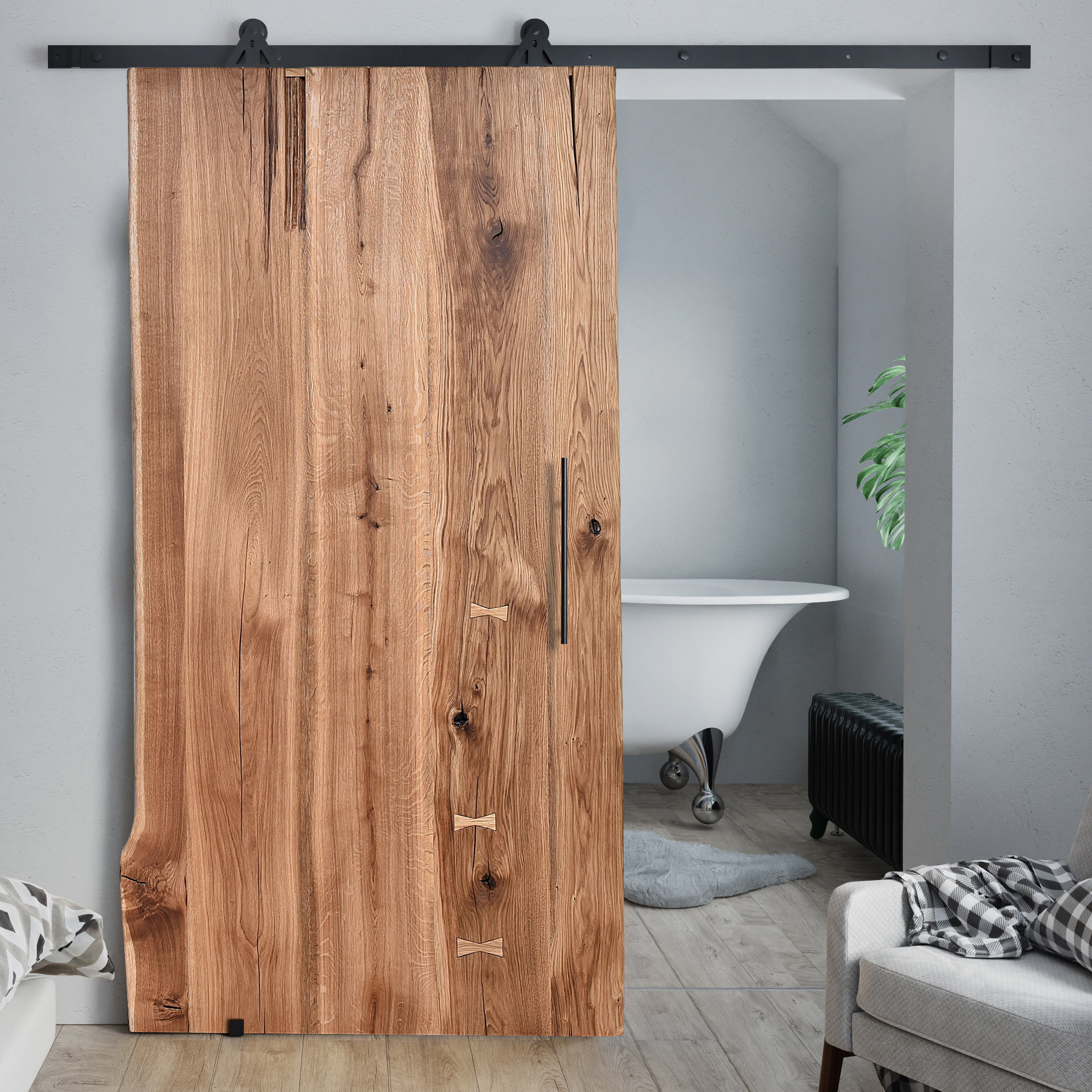 Union Rustic Yayla Solid Oak Barn Door & Reviews | Wayfair.co.uk