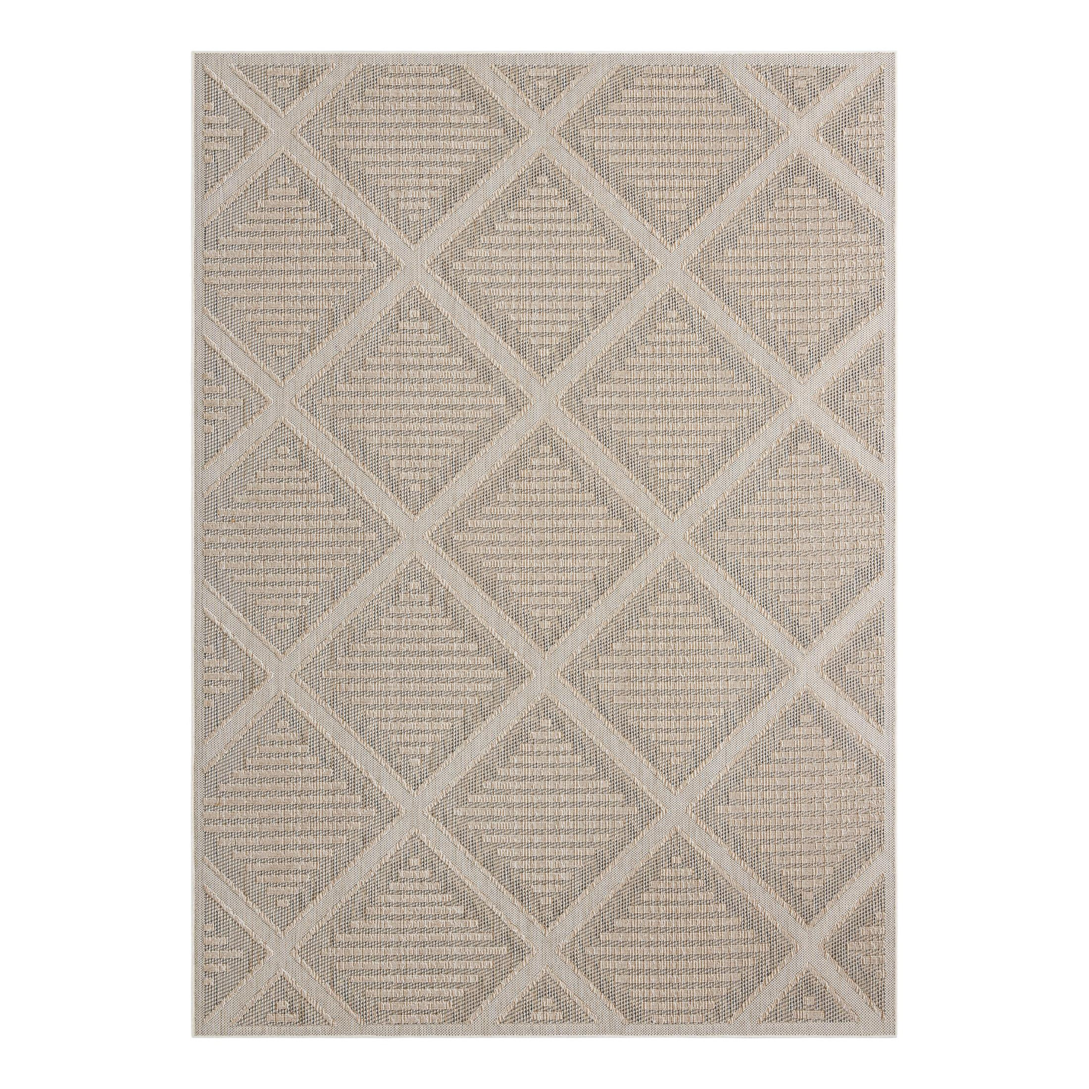 Unique Loom Geometric Machine Made Power Loom Polypropylene Plastic ...