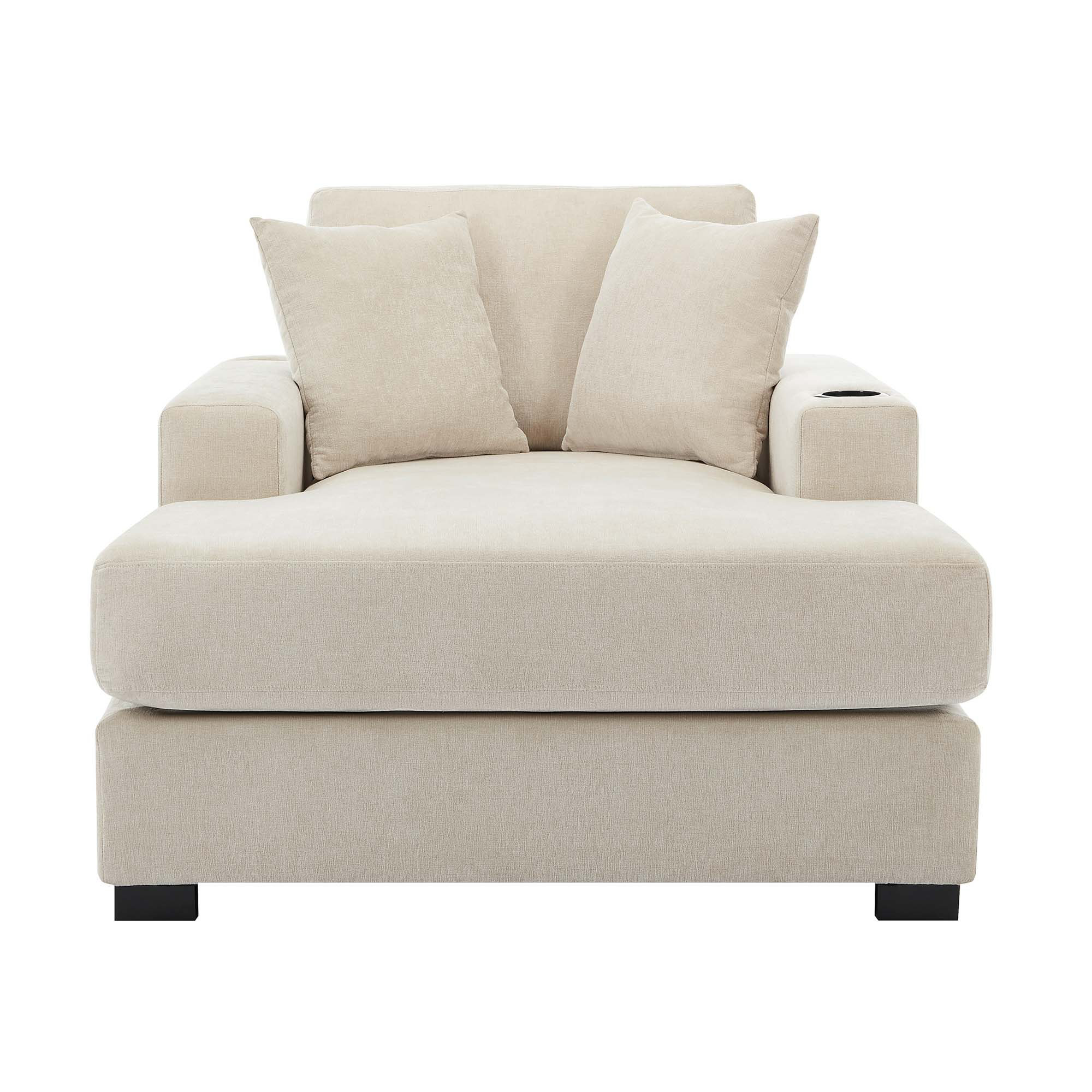 Latitude Run® Zared Oversized Chaise Lounger Modern Style Sofa Couch ...