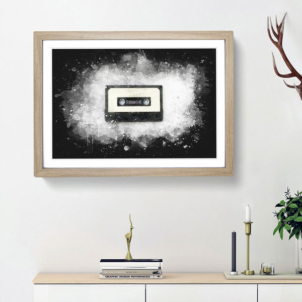 East Urban Home Retro Style Cassette Tape - Picture Frame Graphic Art ...