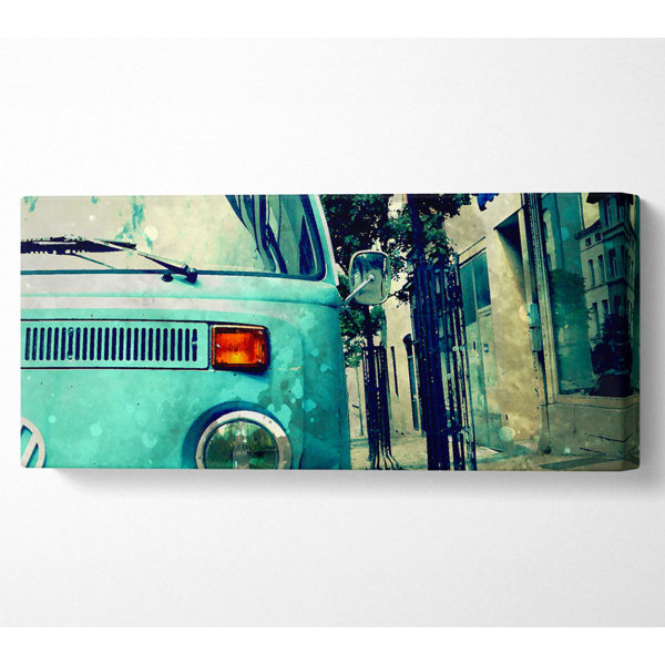 Williston Forge Retro Vw Camper Van - Wrapped Canvas Panoramic Print ...