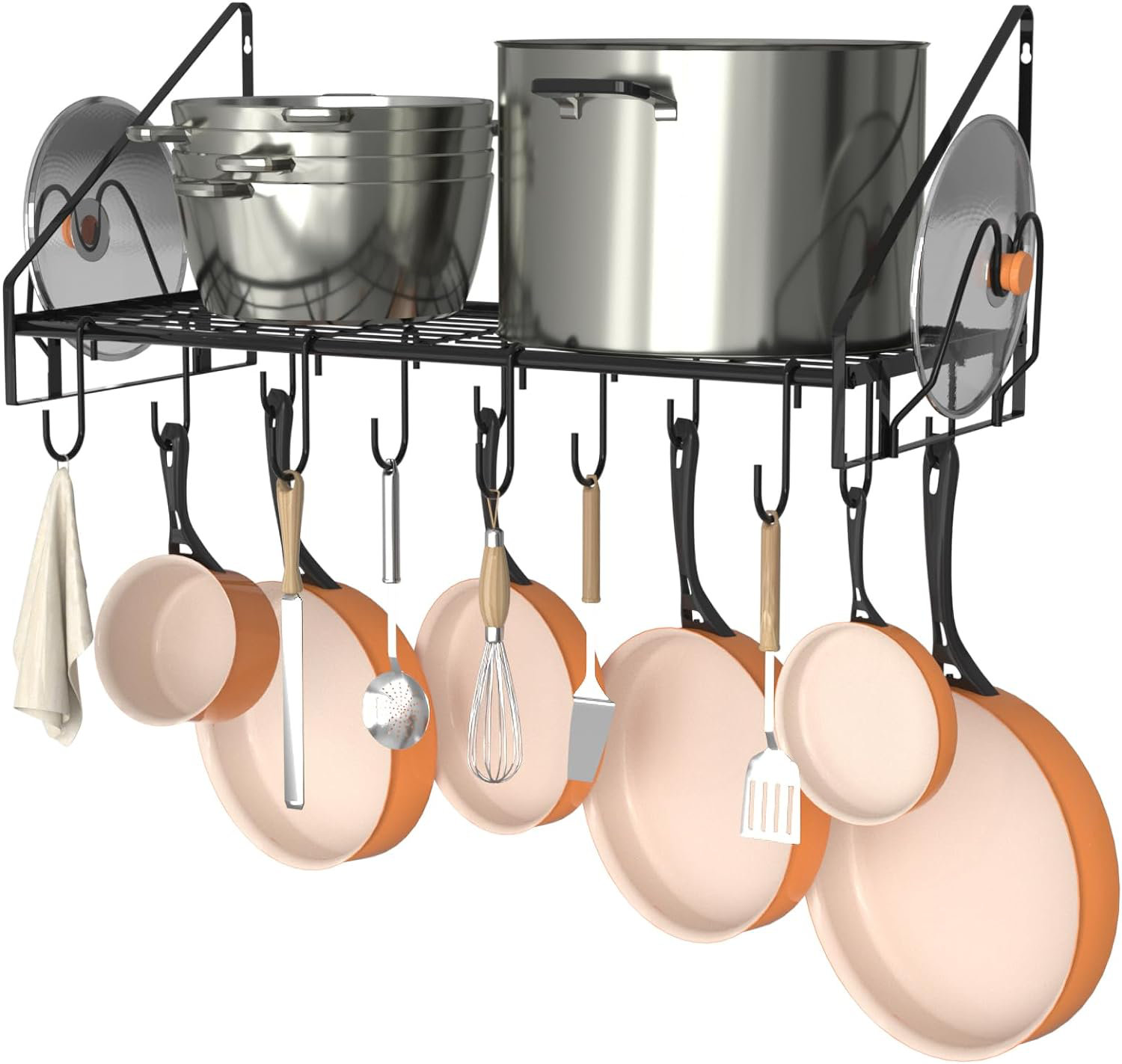 Prep & Savour Metal Rectangle Wall Mounted Pot Rack | Wayfair