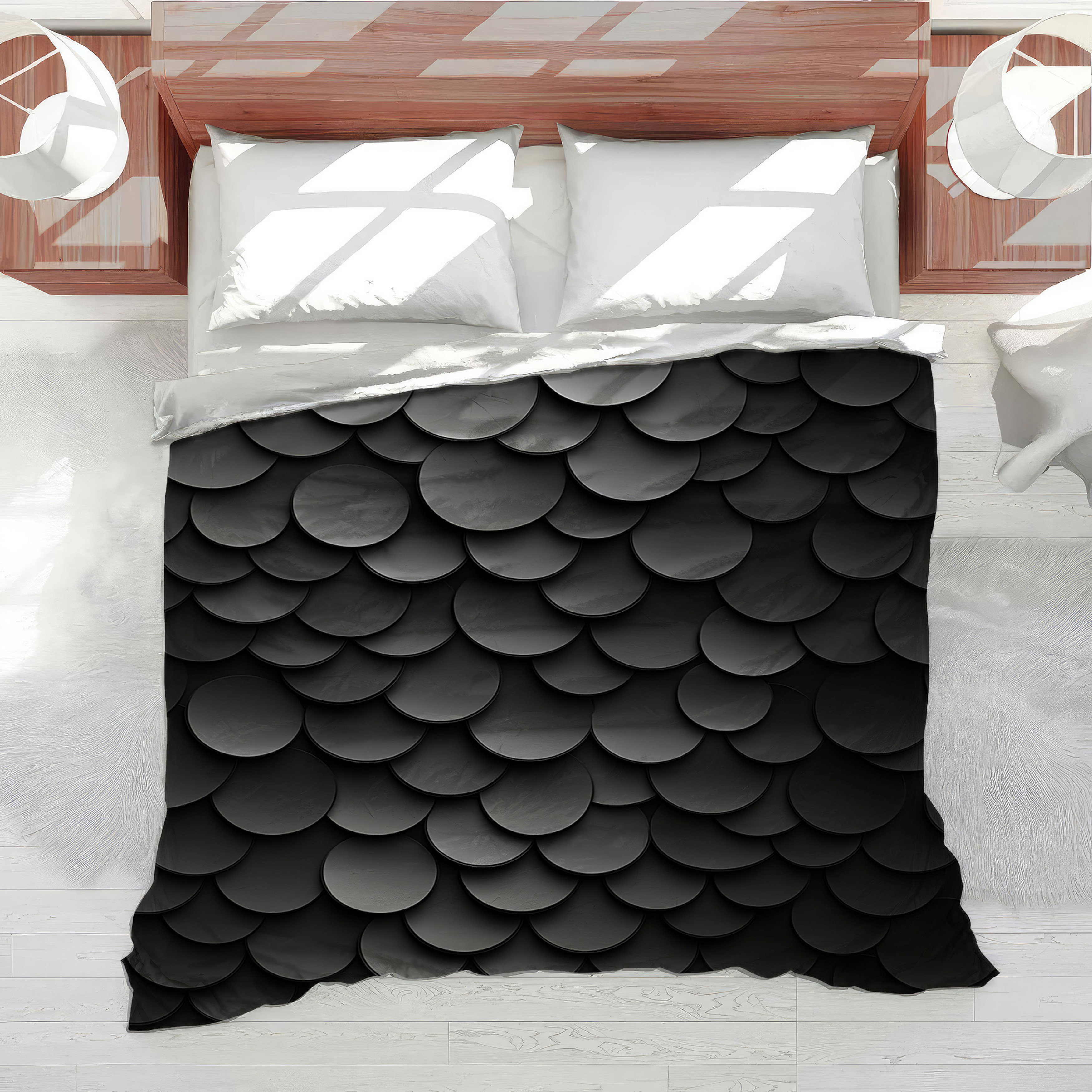 VisionDecor Metallic Scales Bedding Abstract Comforter Steampunk | Wayfair