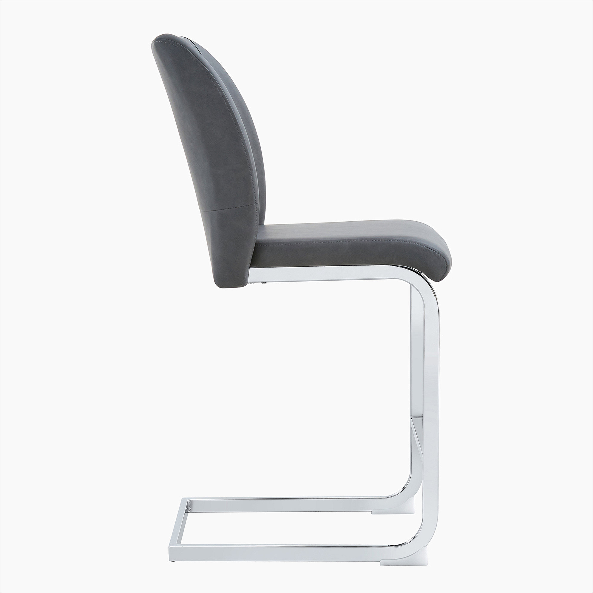 Ivy Bronx A set of two chairs with silver-plated metal legs. Small size ...