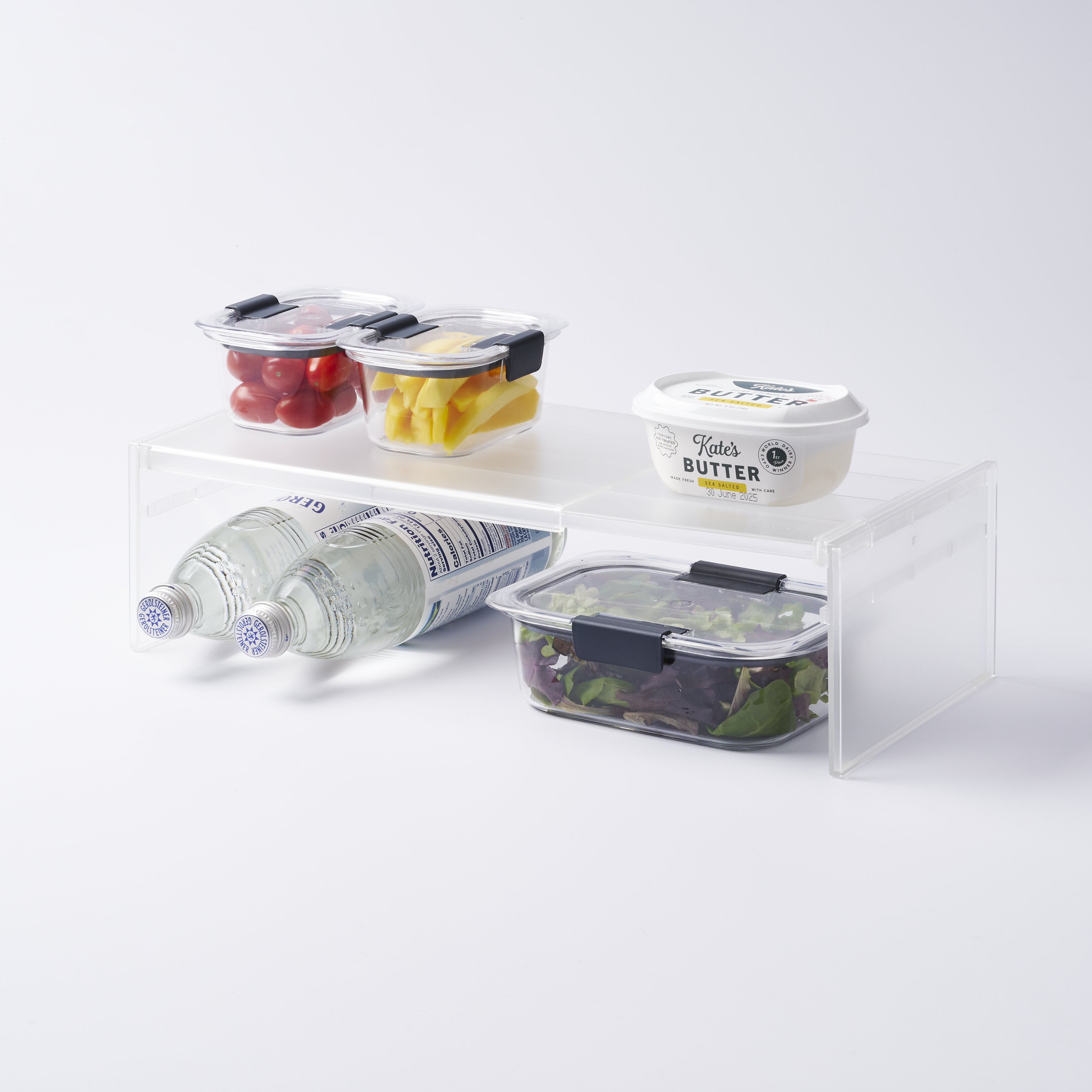 Yamazaki Home Expandable Refrigerator Riser Shelf, Plastic, Expandable ...