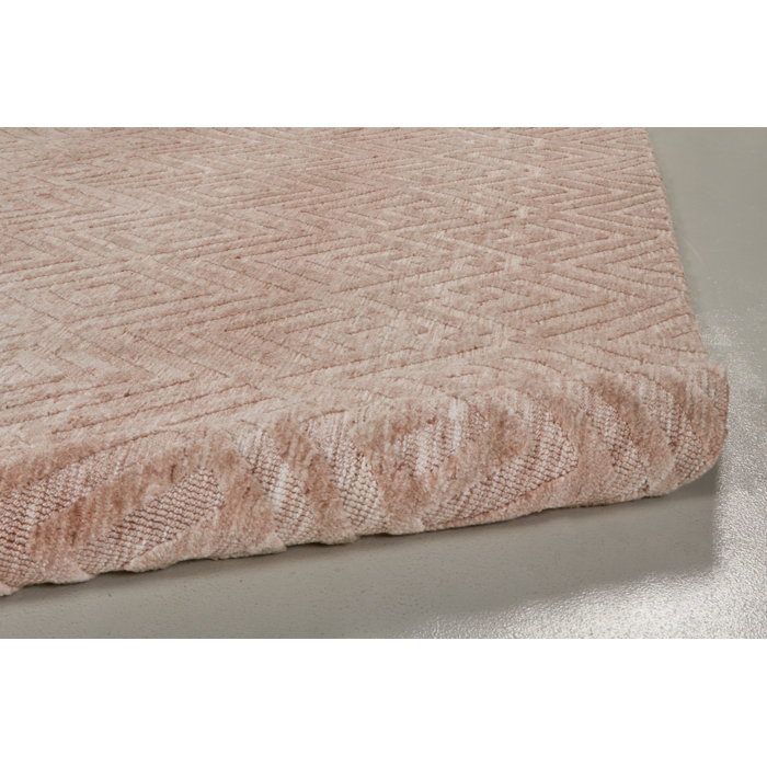 George Oliver Curran Performance Blush Pink Rug & Reviews | Wayfair