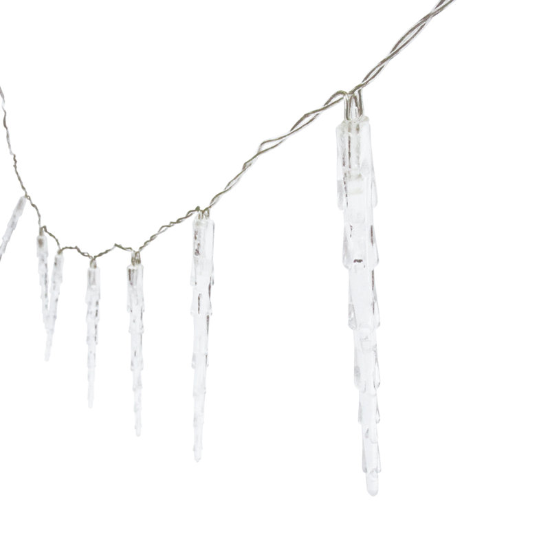 The Holiday Aisle® LED Acrylic Icicle String Lights & Reviews | Wayfair