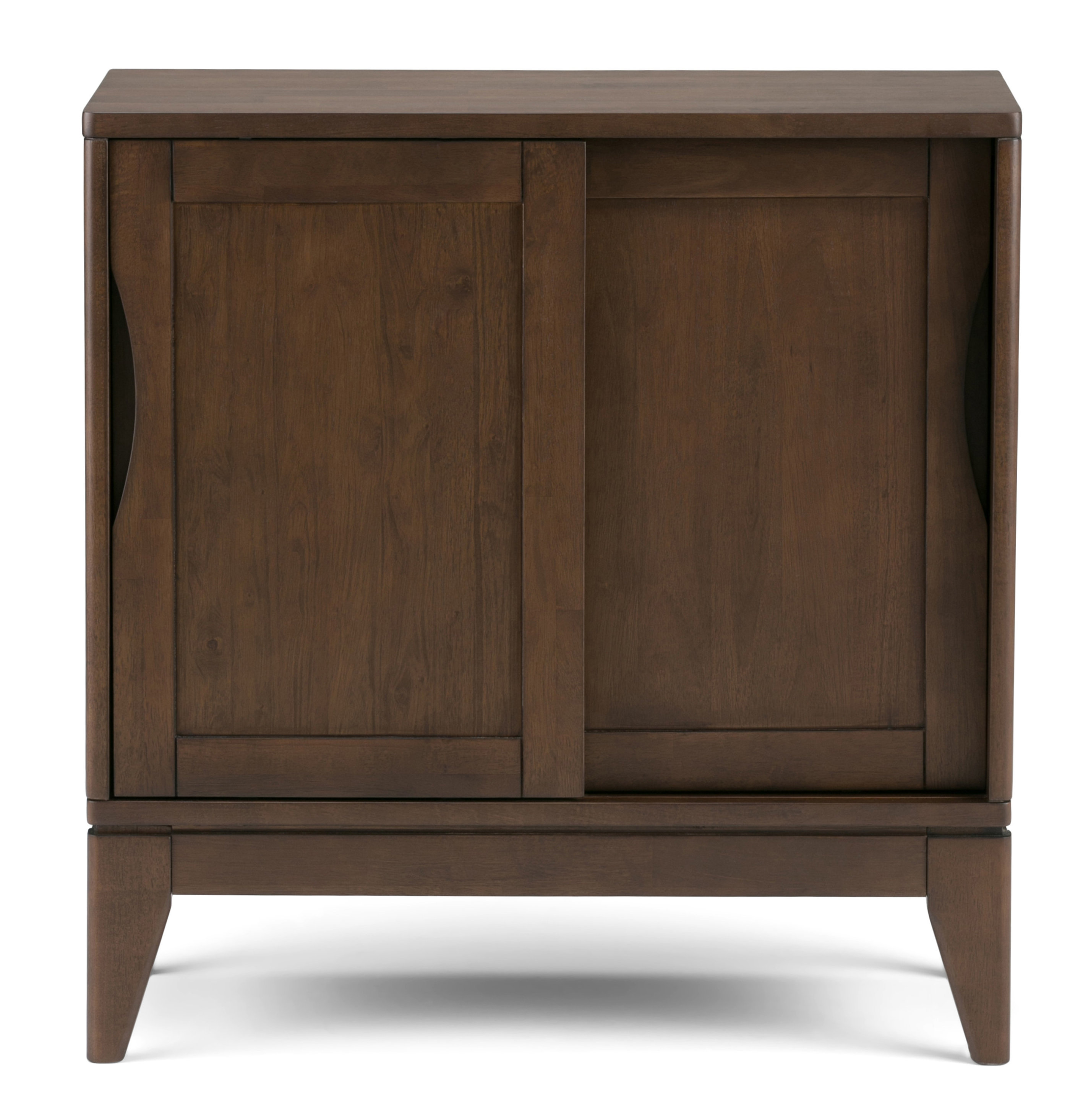 Simpli Home Harper 30"W Solid Hardwood Mid-Century Modern Low Storage ...