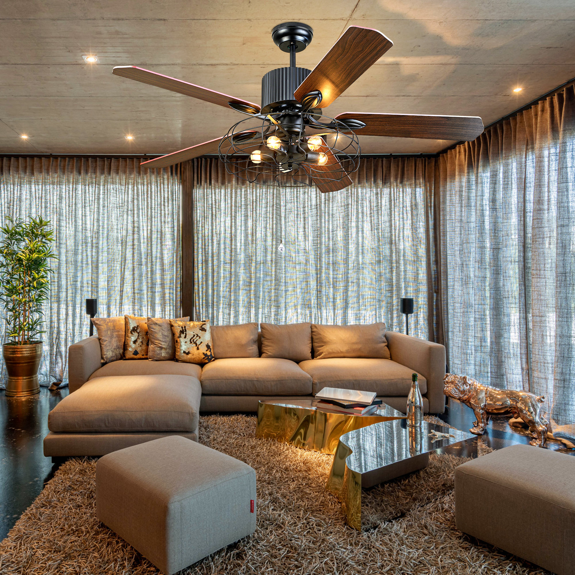 Williston Forge Josalien 52'' Classical Ceiling Fan with Forward and ...