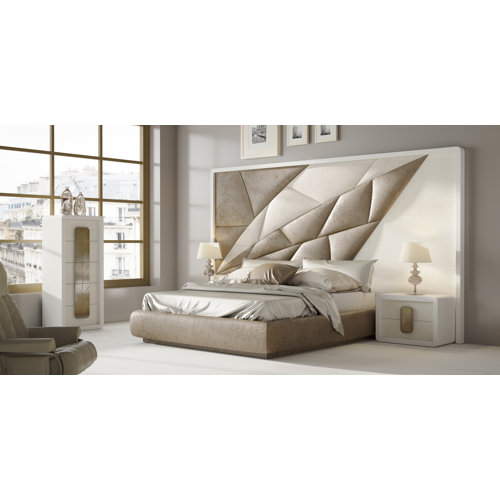 Hispania Home London Upholstered Wingback Bed | Wayfair