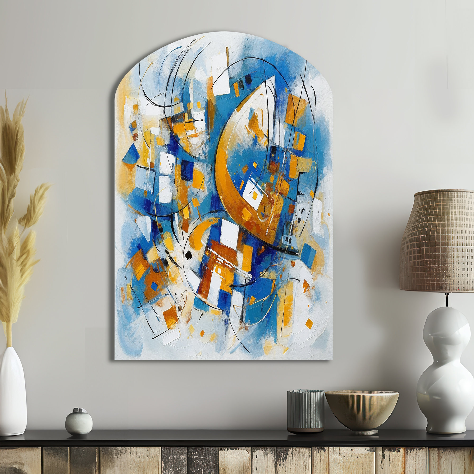 Design Art Blue Abstracted Fractals And Dimensions I - Abstract ...
