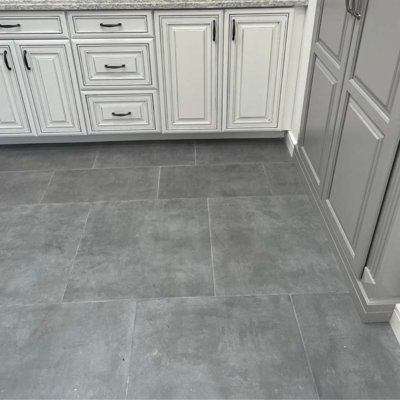 Long Island Mosaics & Tile Studio 24" x 24" Porcelain Concrete Look ...