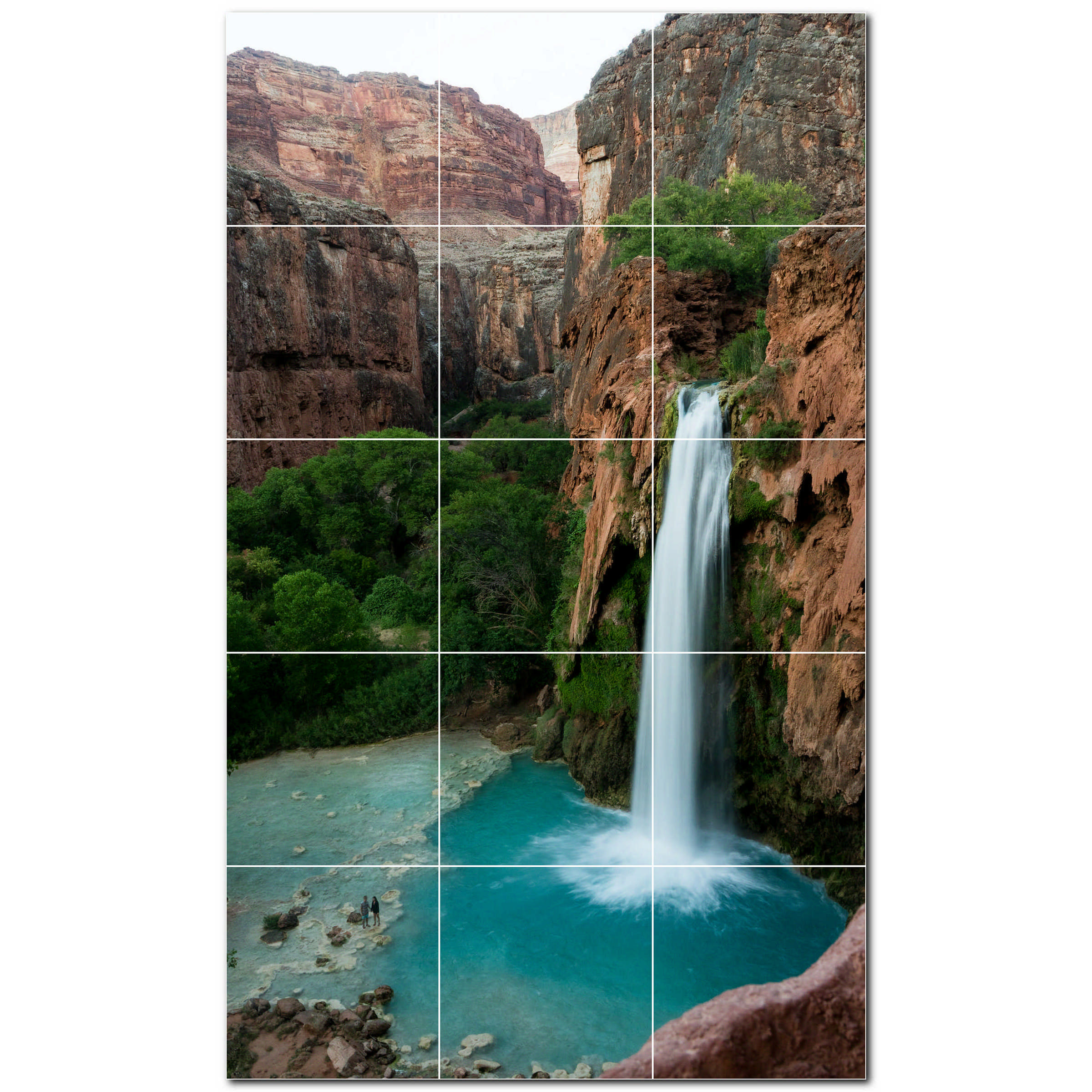 Picture-Tiles.com 18" x 30" Ceramic Waterfalls Photo Decorative Mural ...