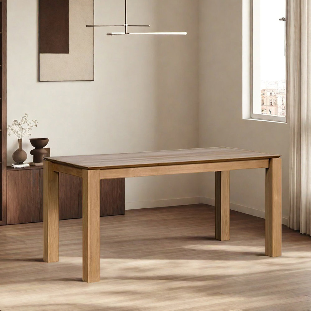 Ebern Designs Minimalist Log Style Solid Wood Large Table | Wayfair