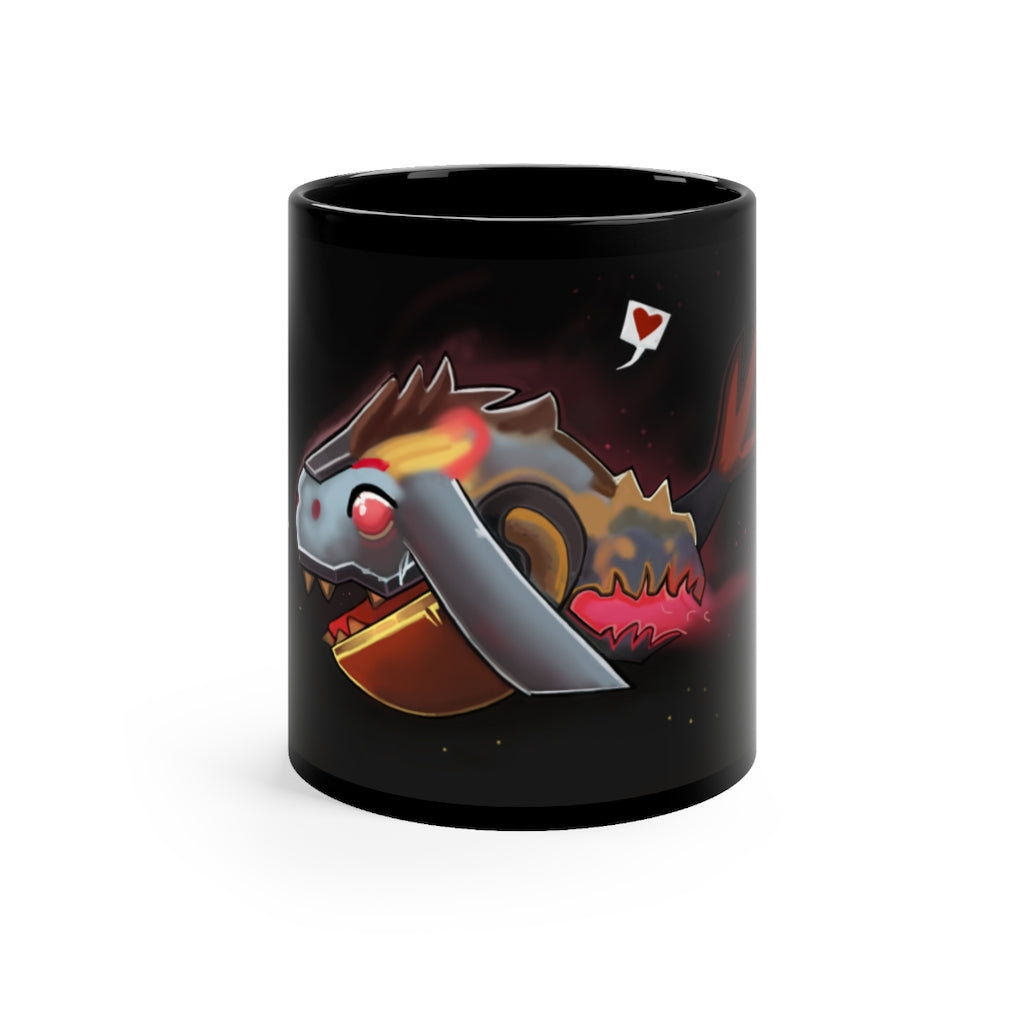 East Urban Home Mecha Whale Strider Black Mug 11Oz | Wayfair