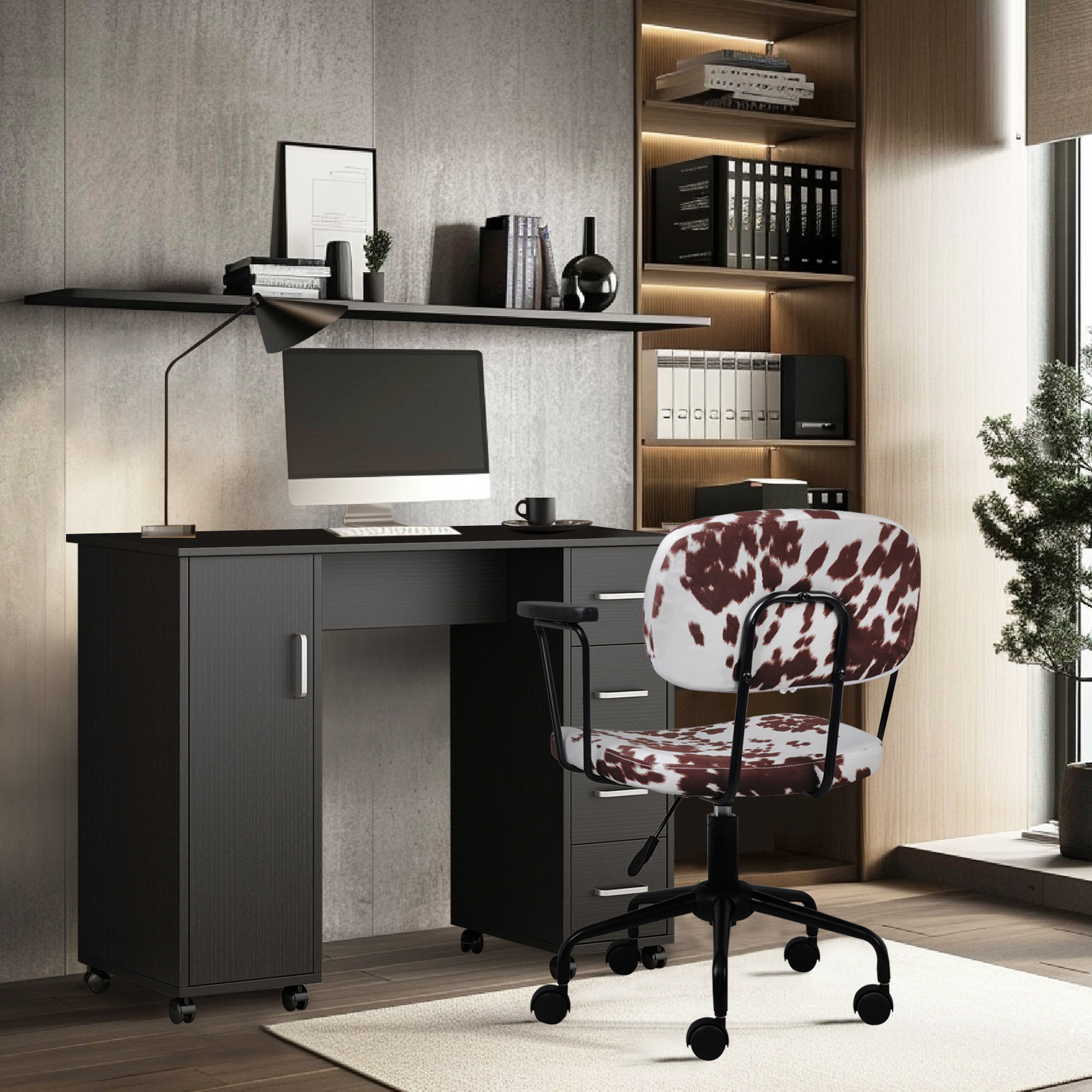 Ebern Designs 2 Piece Home Writing Desk Office Set With Eton Animal ...
