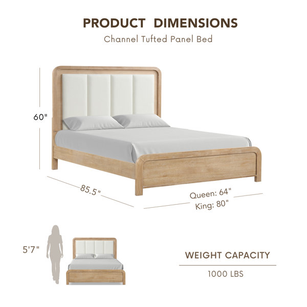 Latitude Run® Dzadur Channel Tufted Panel Bed | Wayfair