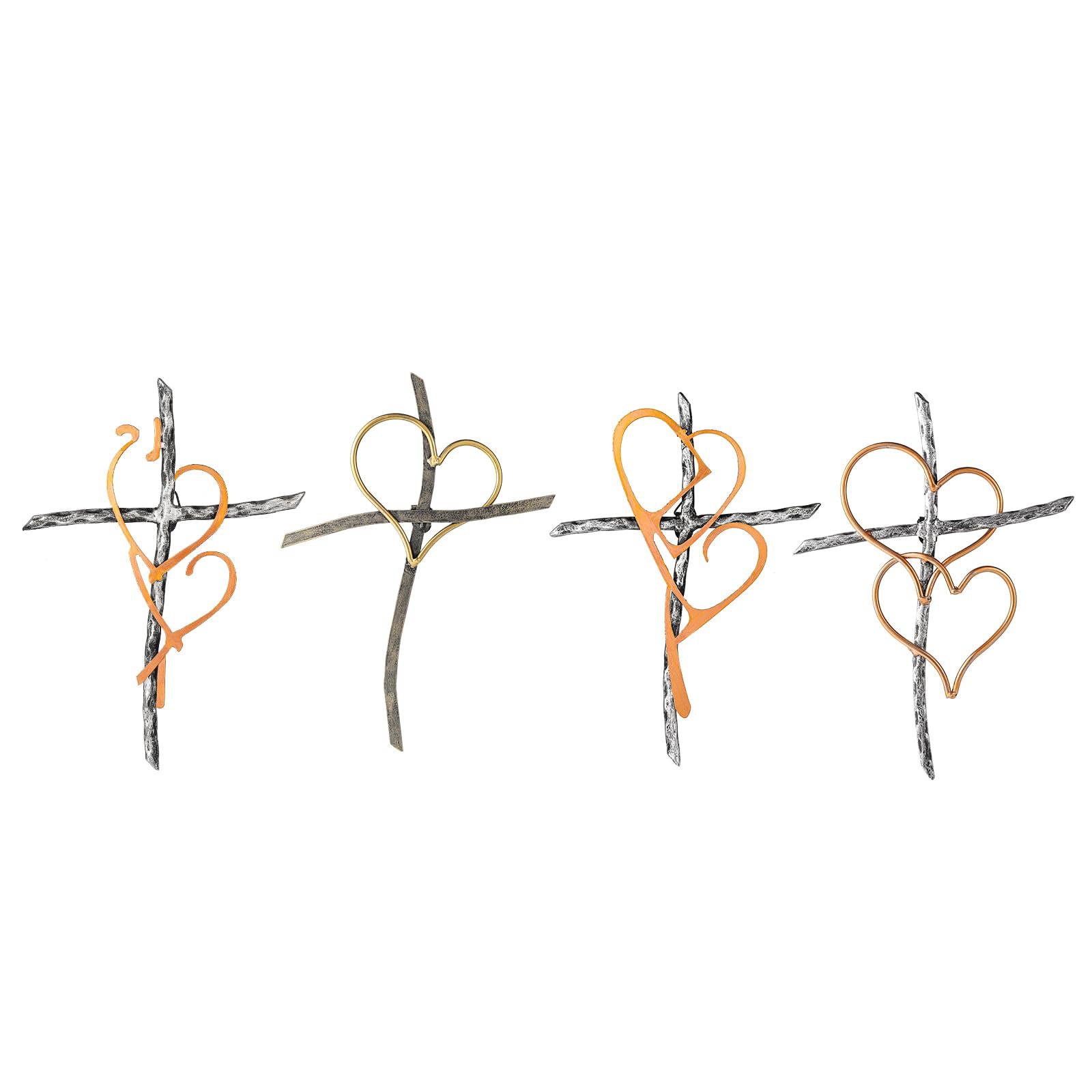 Ophelia & Co. Wall Cross - Heart Metal Crosses Religious Wall Art For ...