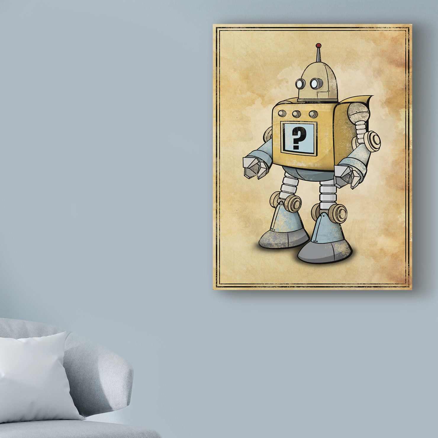 Zoomie Kids 'Robot Portrait' Canvas Art | Wayfair