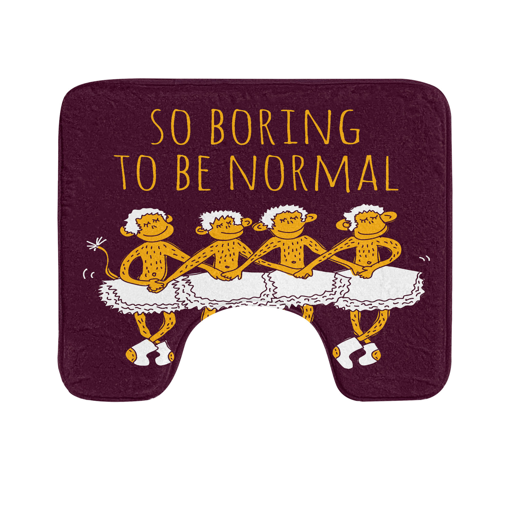 Fleur De Lis Living Animal Toilet Mat U-Shape Bathroom Rug 20" Maroon ...