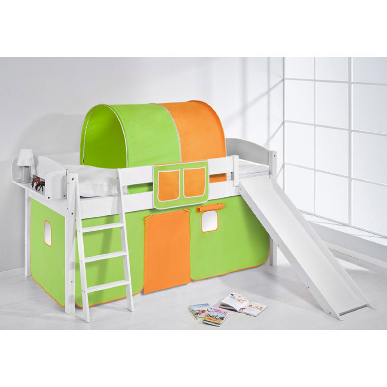 Lilokids Basic European Single Mid Sleeper Bed with Curtain | Wayfair.co.uk