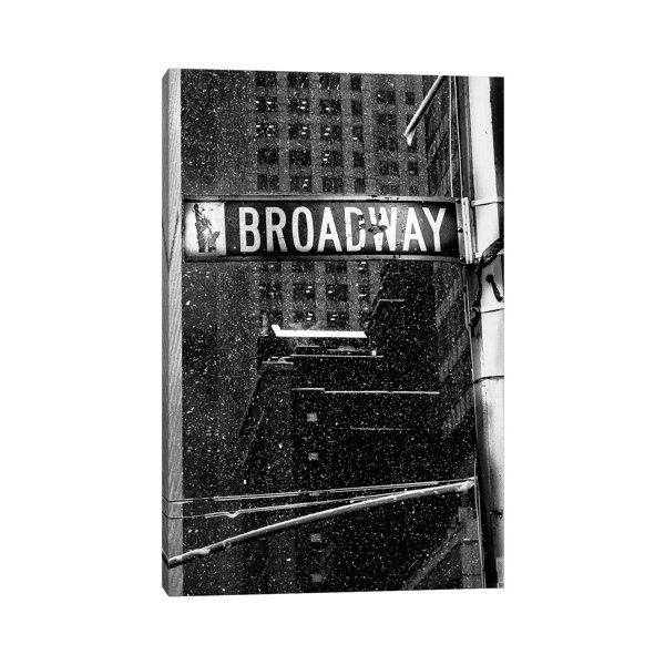 Ebern Designs Snow On Broadway by Bill Carson Photography - Wrapped ...