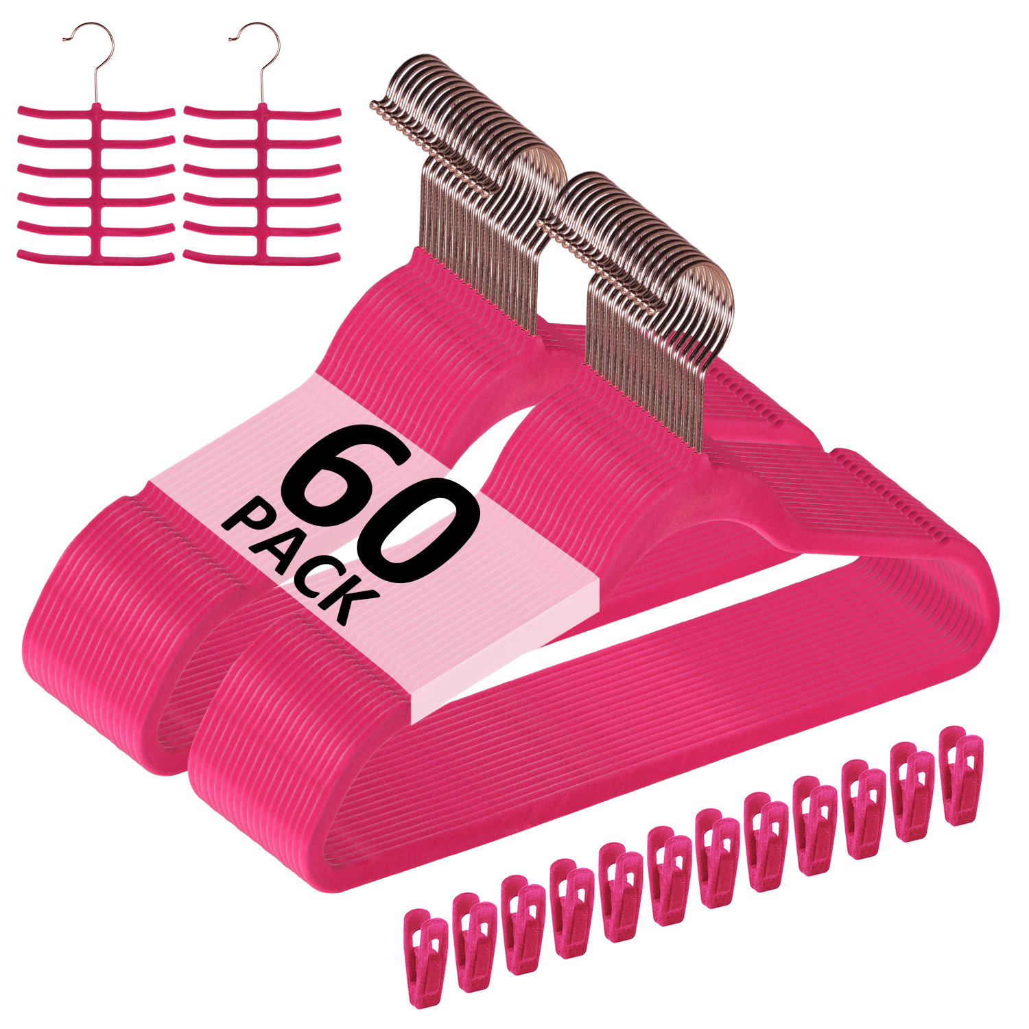 Rebrilliant Mackaylee Velvet Hangers, Non Slip Standard Clothes Hanger ...