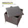 Ebern Designs Outdoor Wicker Side Table Patio Coffee Table with Storage ...