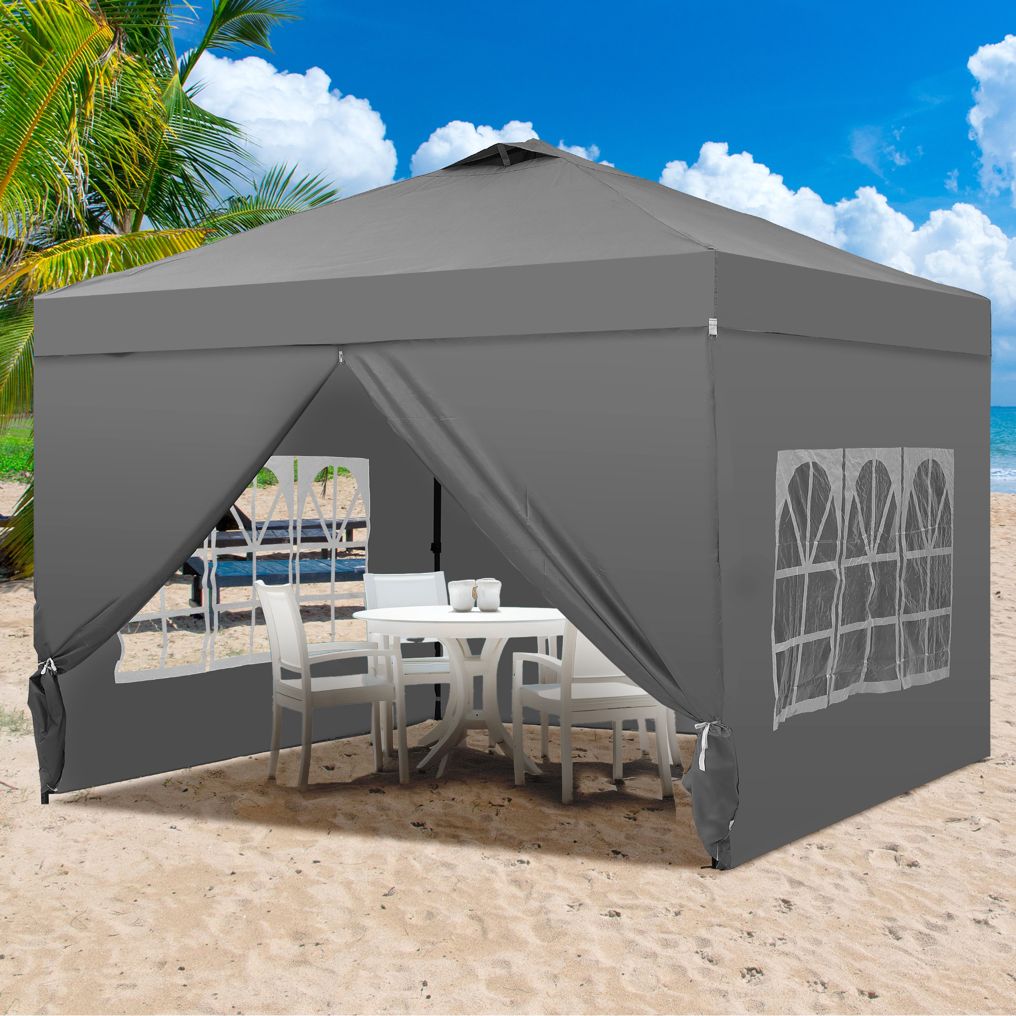 Zenova 10 Ft X 10 Ft One-Push Set Up Canopy Tents | Wayfair