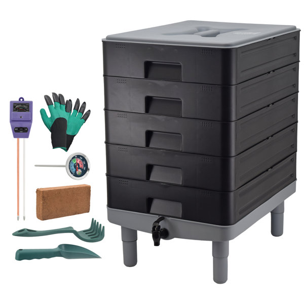 Arcadia Garden Products Landon Compost Bin 100L - Gray | Wayfair