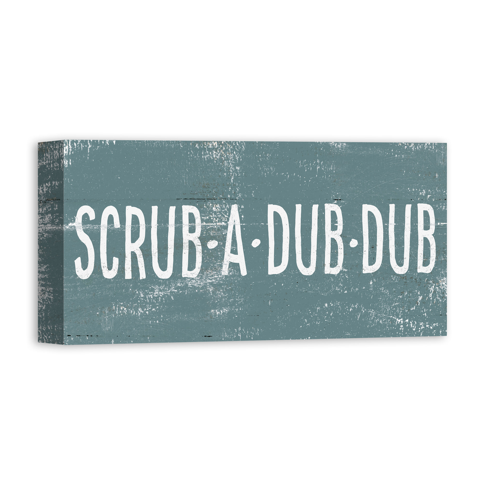 Gracie Oaks 'Scrub A Dub Dub' Textual Art on Canvas | Wayfair