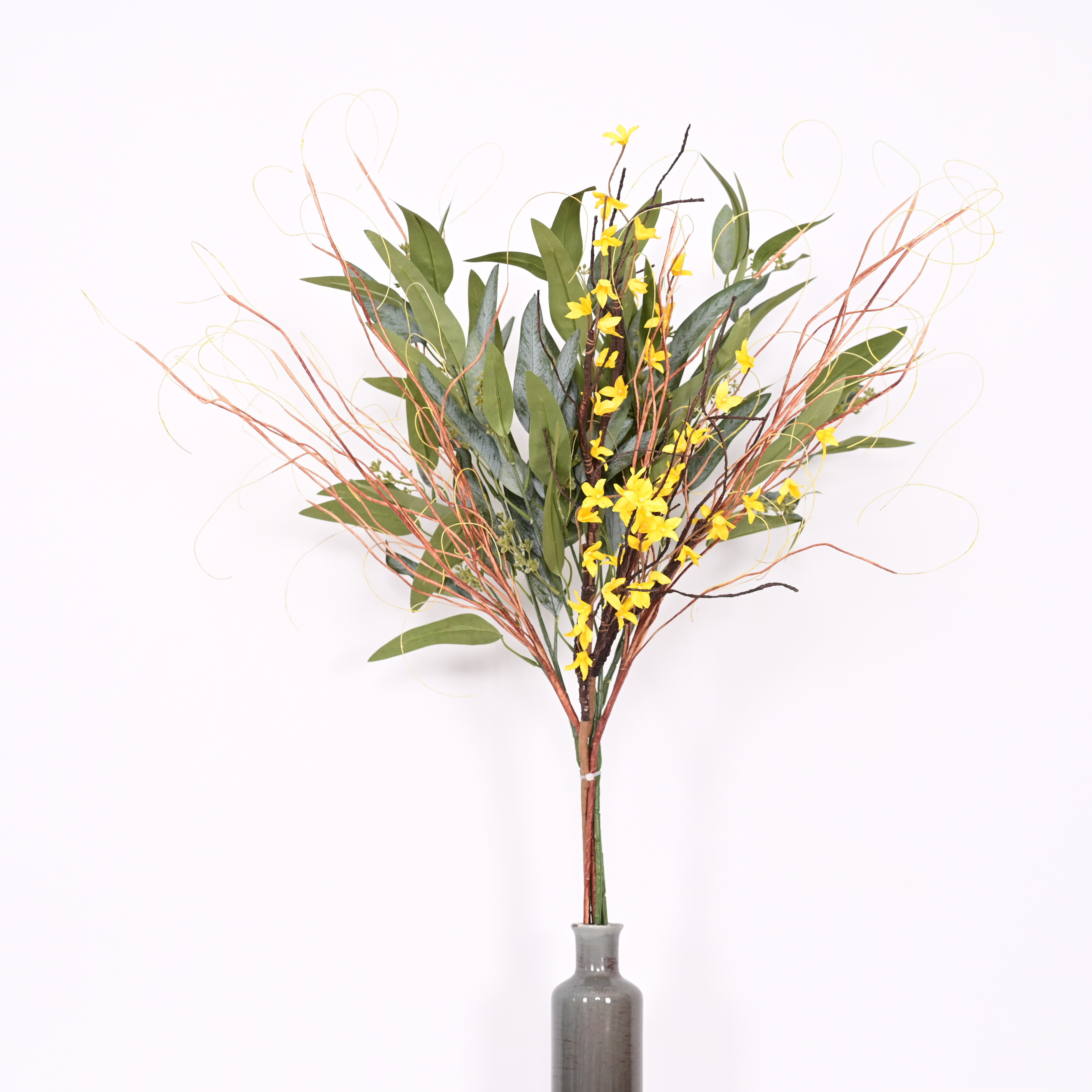 Primrue Artificial Farmhouse Wildflower Floral Arrangement, Greenery ...