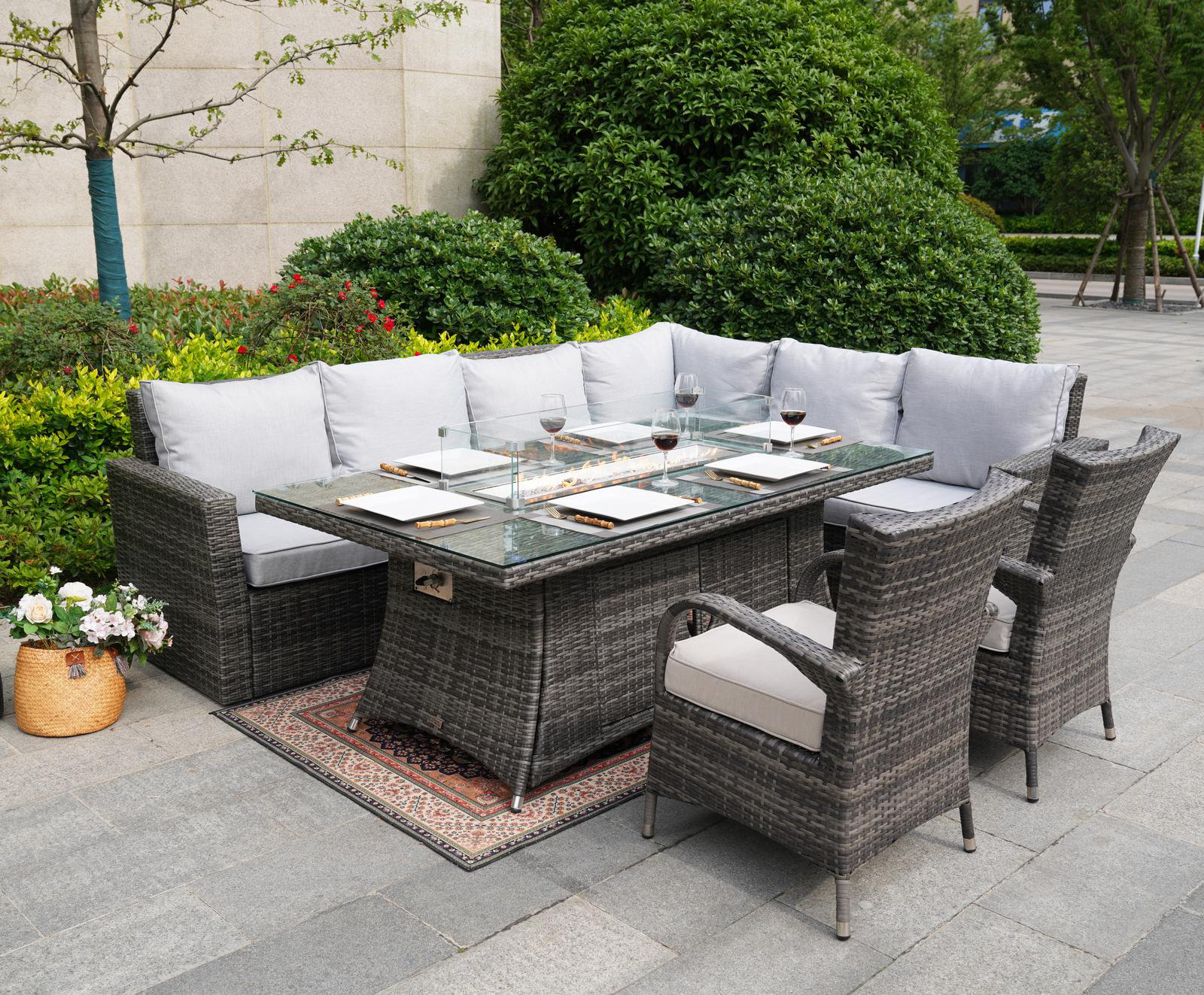 Winston Porter Aerolyn Wicker/Rattan 8 - Person Seating Group With ...