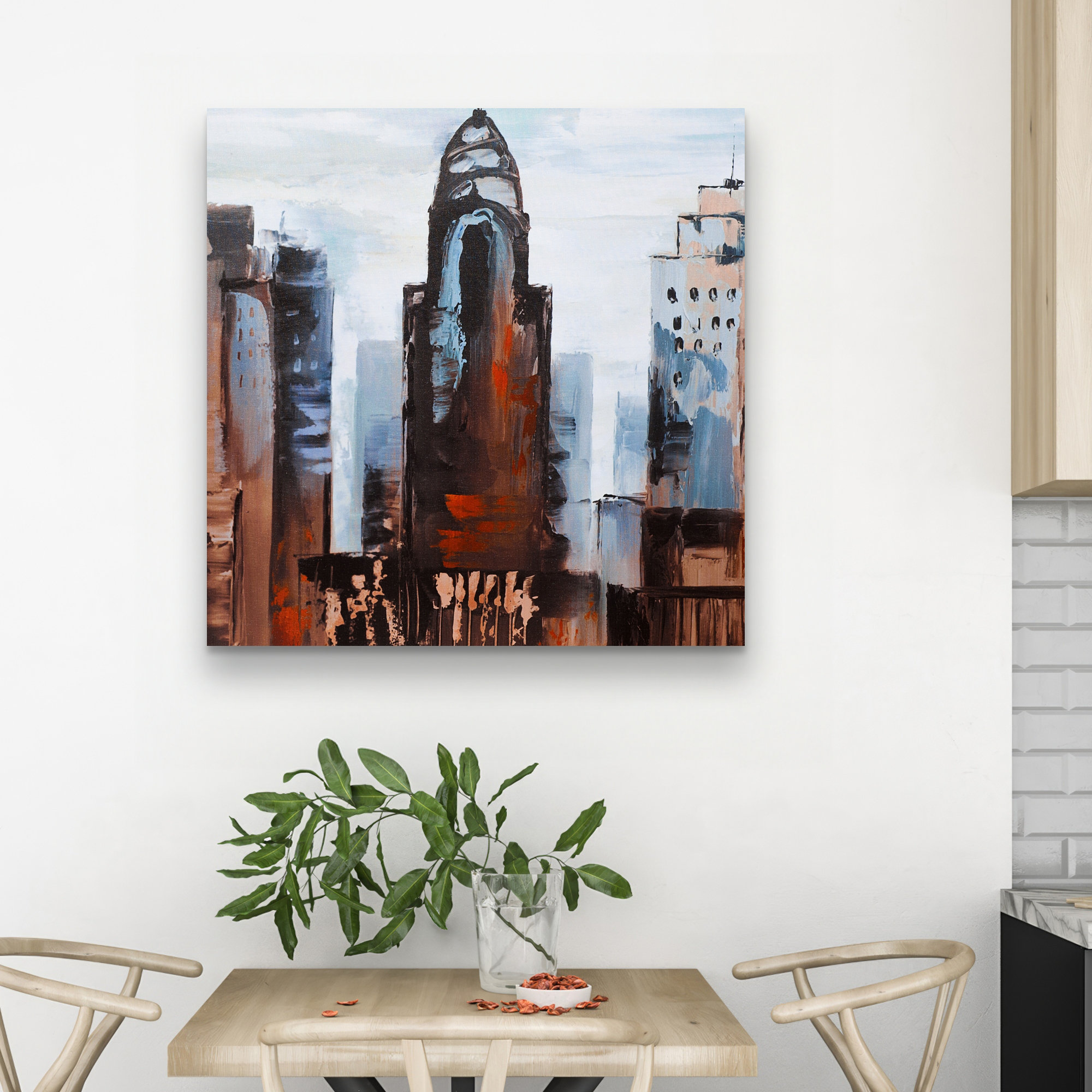 Begin Edition International Inc. Sullen day in the city - 32"x32" art ...